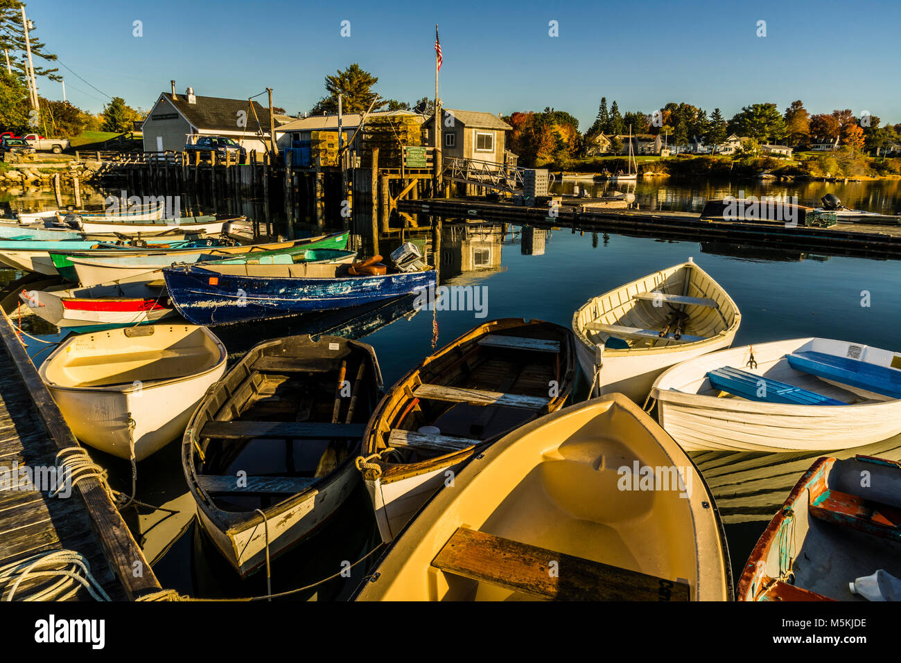 Boats Round Pond, Maine, USA Stock Photo - Alamy
