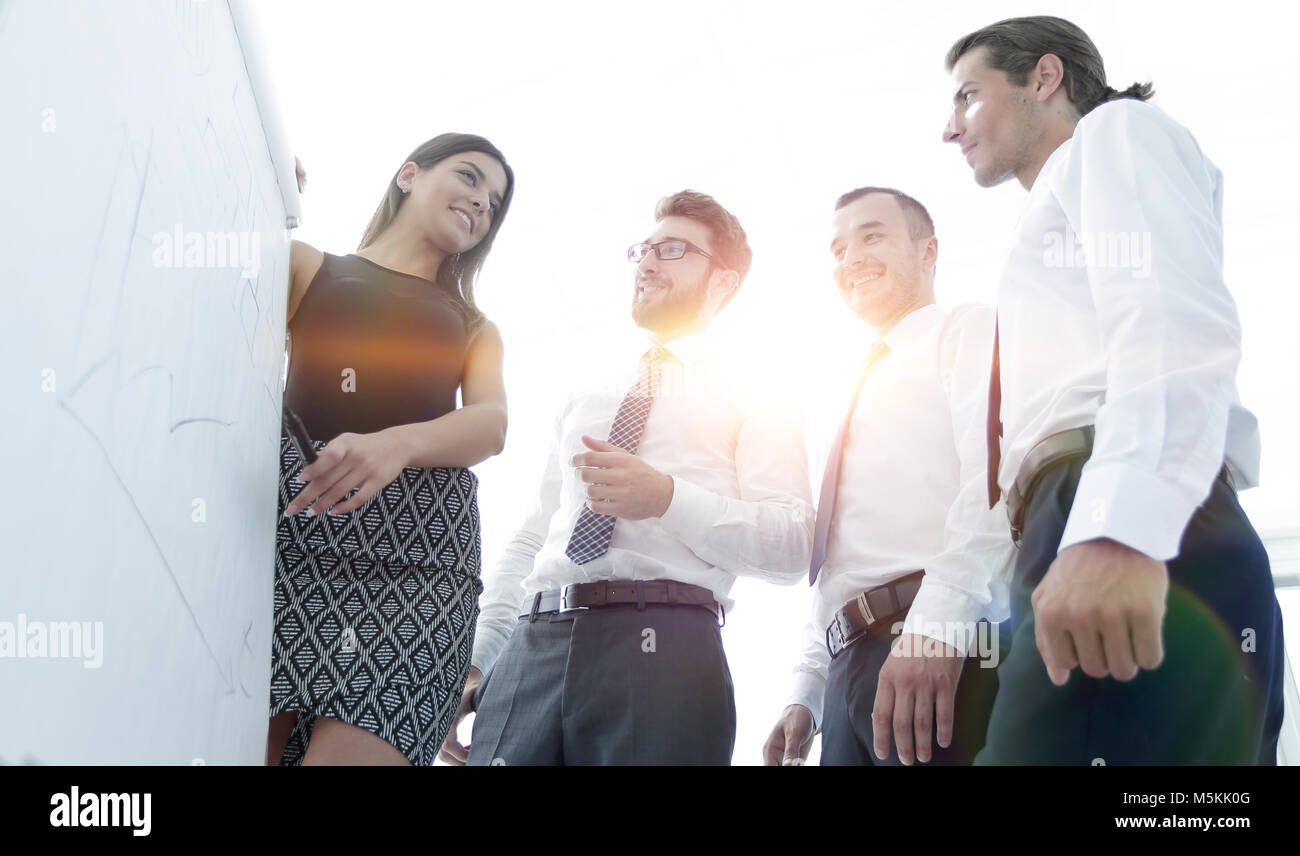 coach conducts training with business team Stock Photo - Alamy
