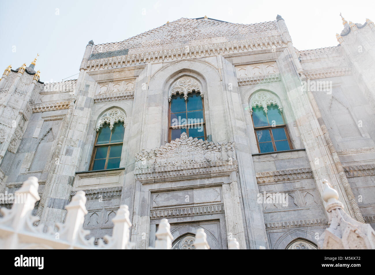 The outer side of the Sehzade Camii mosque. A famous Muslim mosque in ...