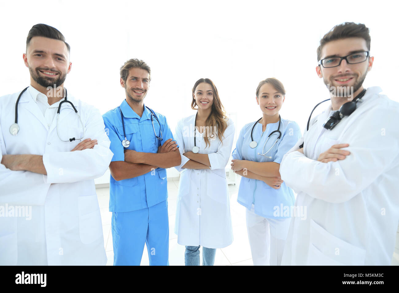 portrait of the leading members of the medical center Stock Photo - Alamy