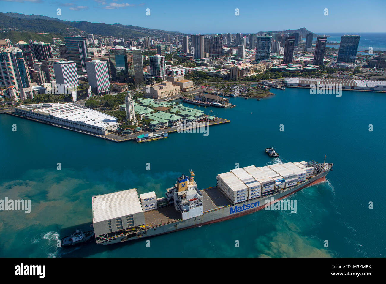 Downtown, Honolulu, Harbor, Oahu, Hawaii Stock Photo - Alamy