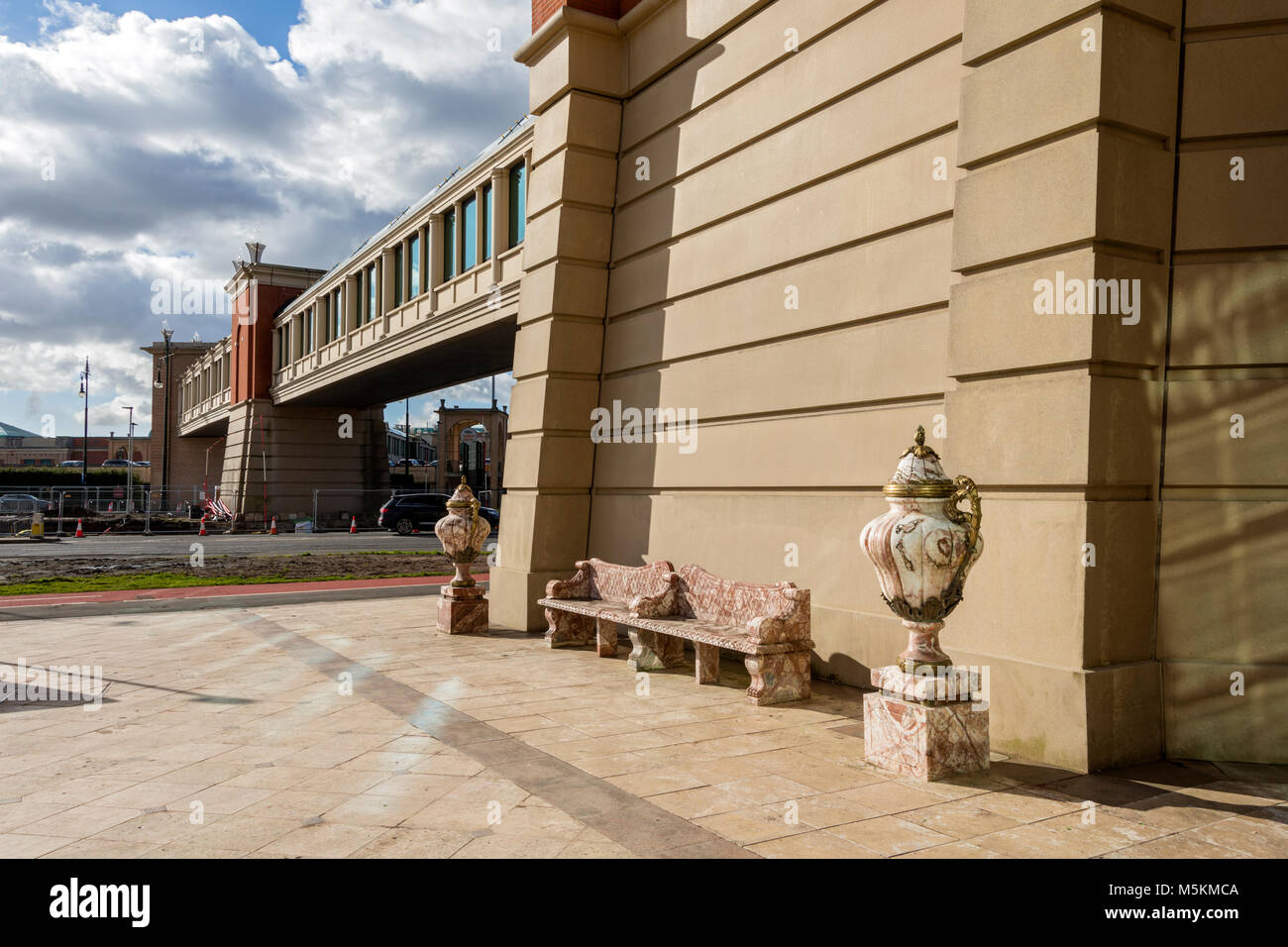 The footbridge between Peel Avenue and Barton Square at the intu ...