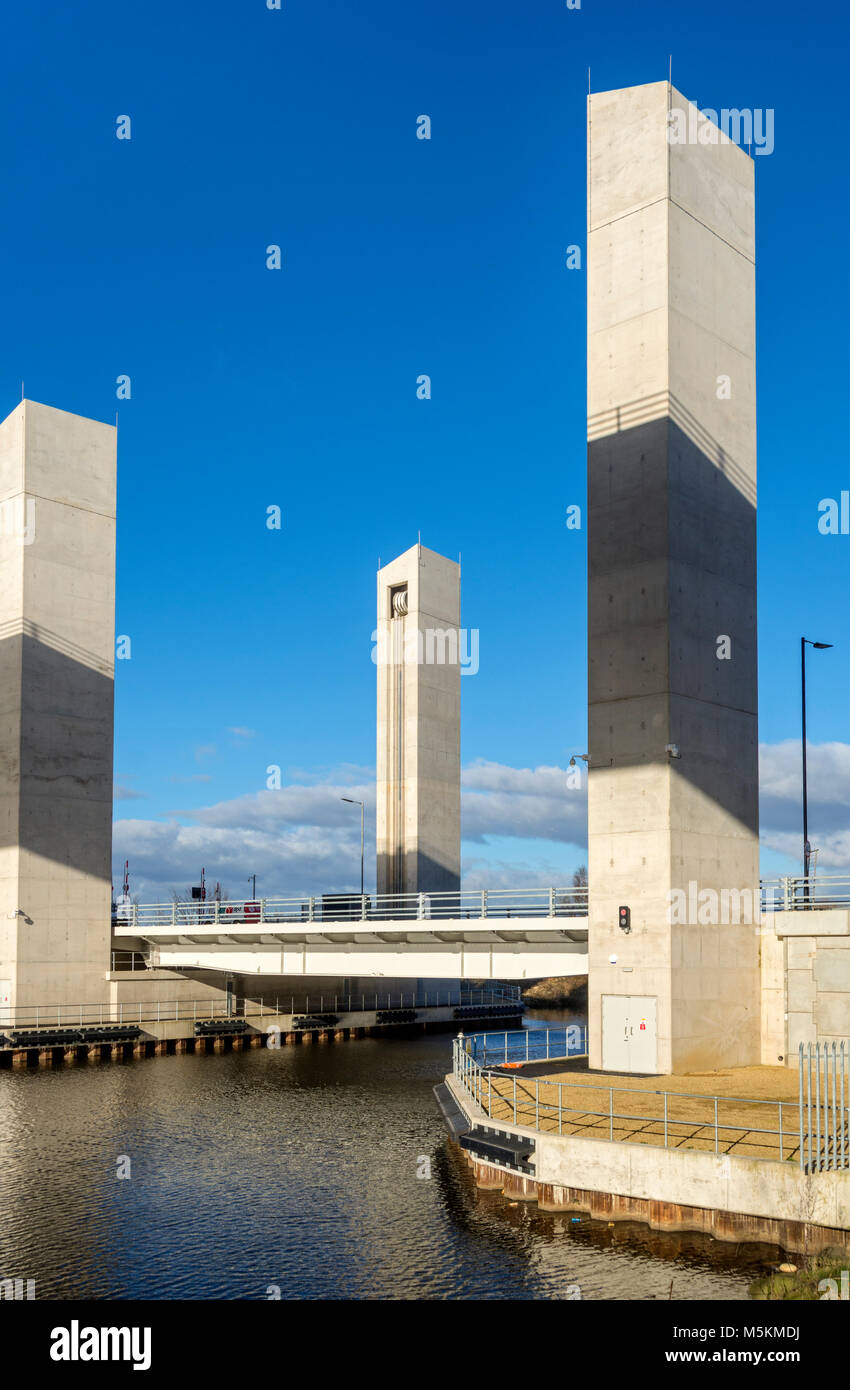 New lifting bridge (2017) which carries the A57 road over the ...