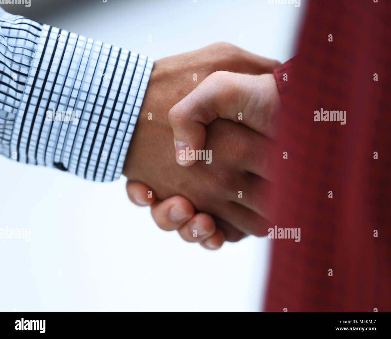closeup.handshake Manager and the client Stock Photo - Alamy