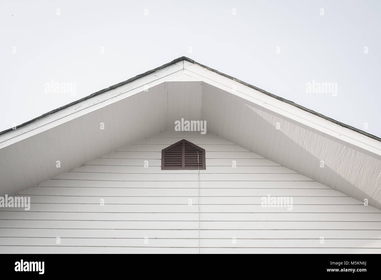 Front view architecture rooftop of Victorian wooden house in vintage ...