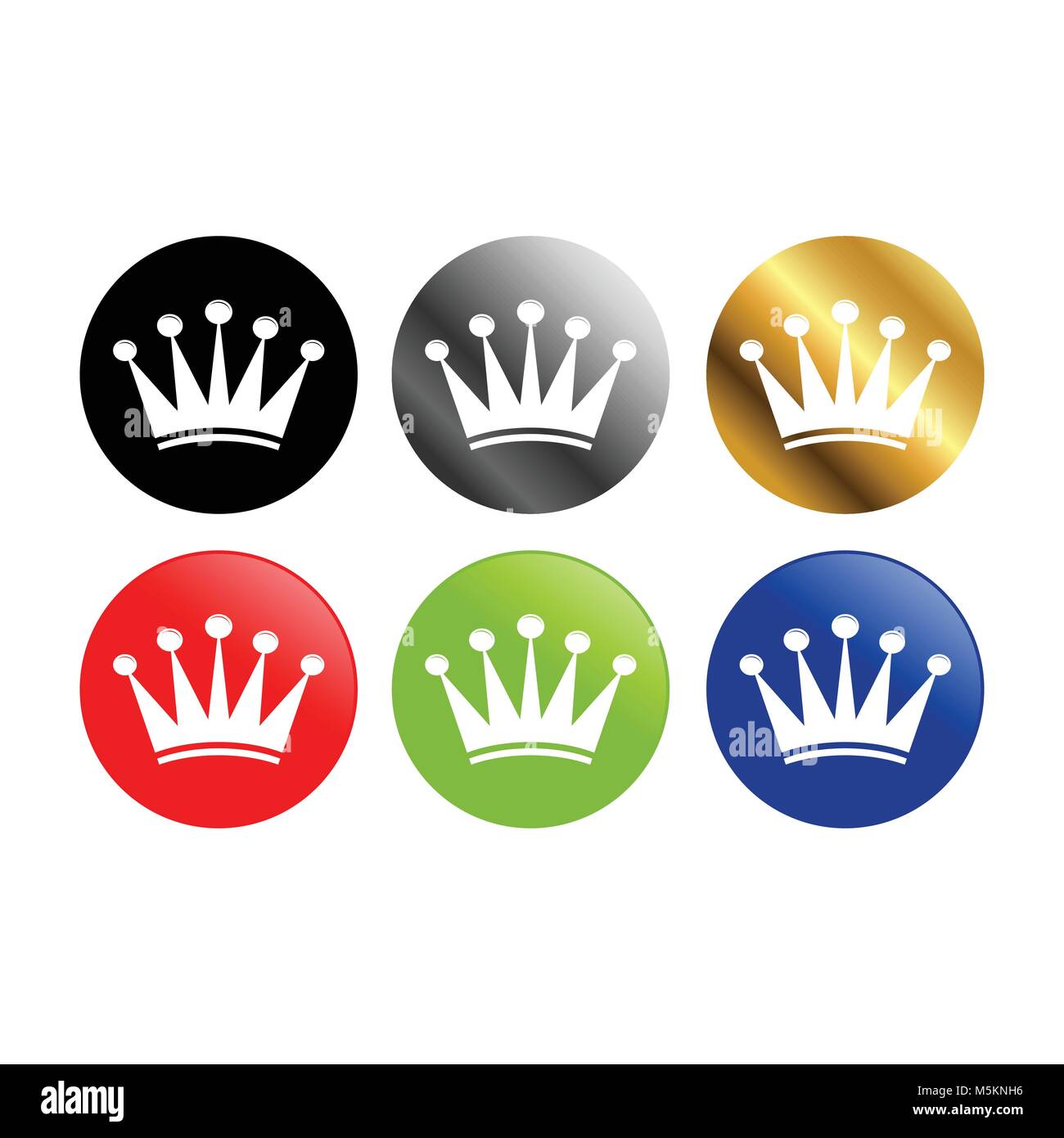Simple Crown Round Icons Vector Graphic Design Stock Vector Image & Art ...