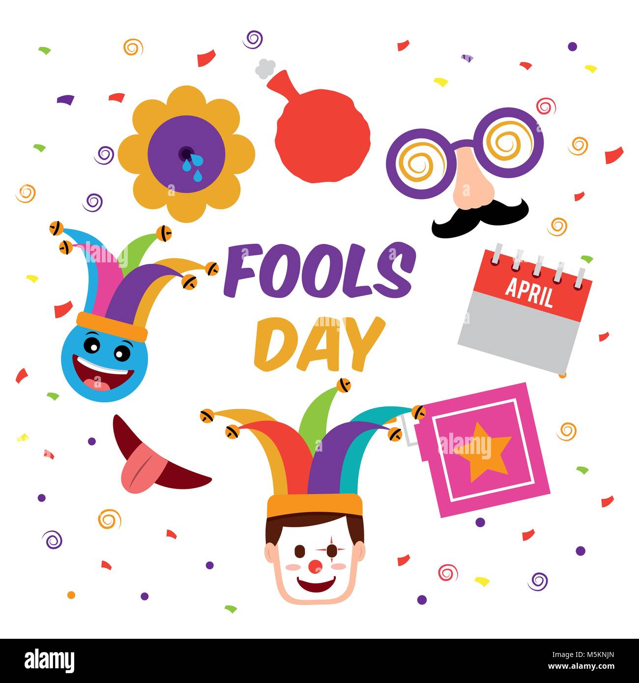 fools day greeting card Stock Vector Image & Art - Alamy