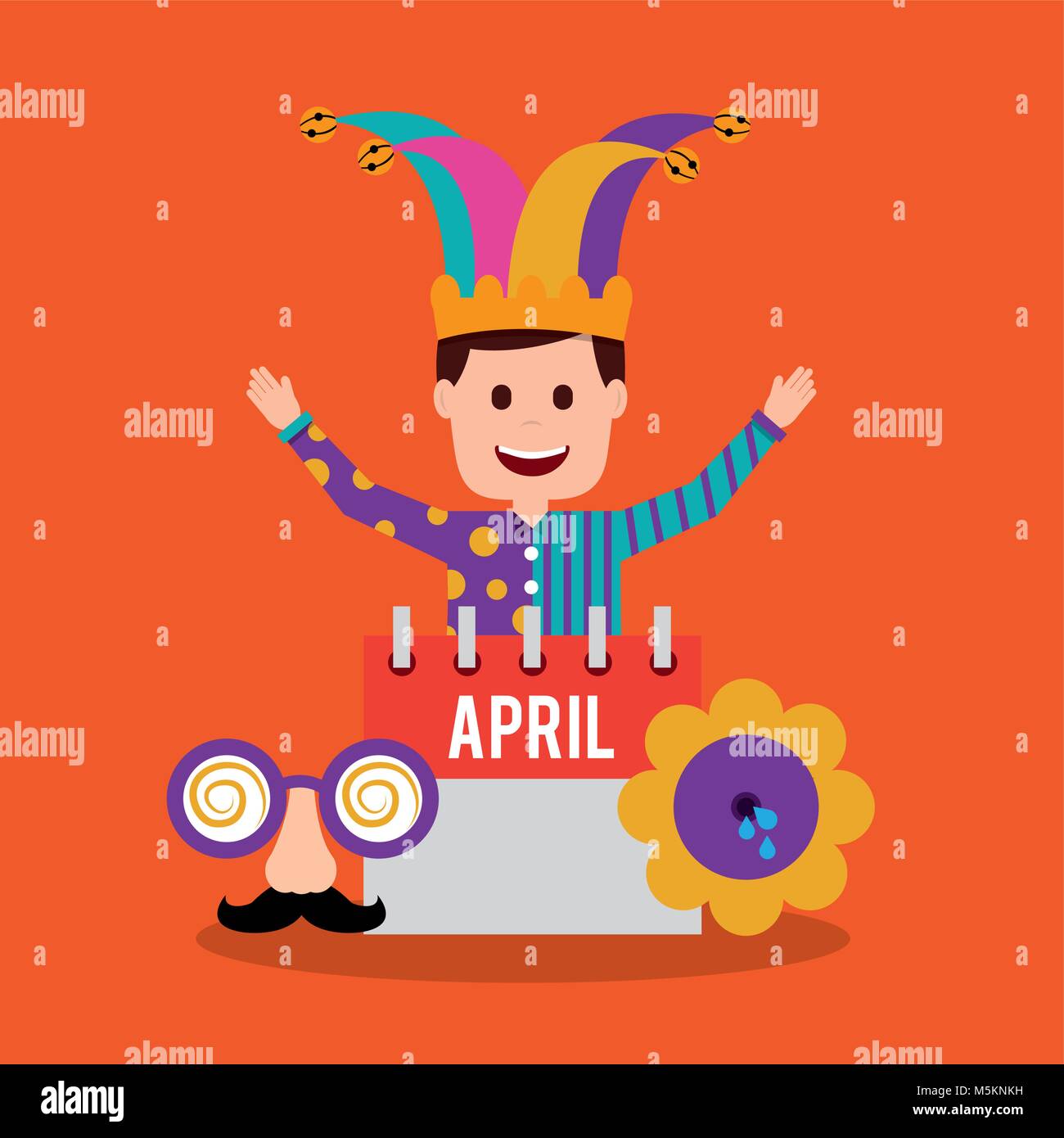 Happy joker calendar Stock Vector Images - Alamy