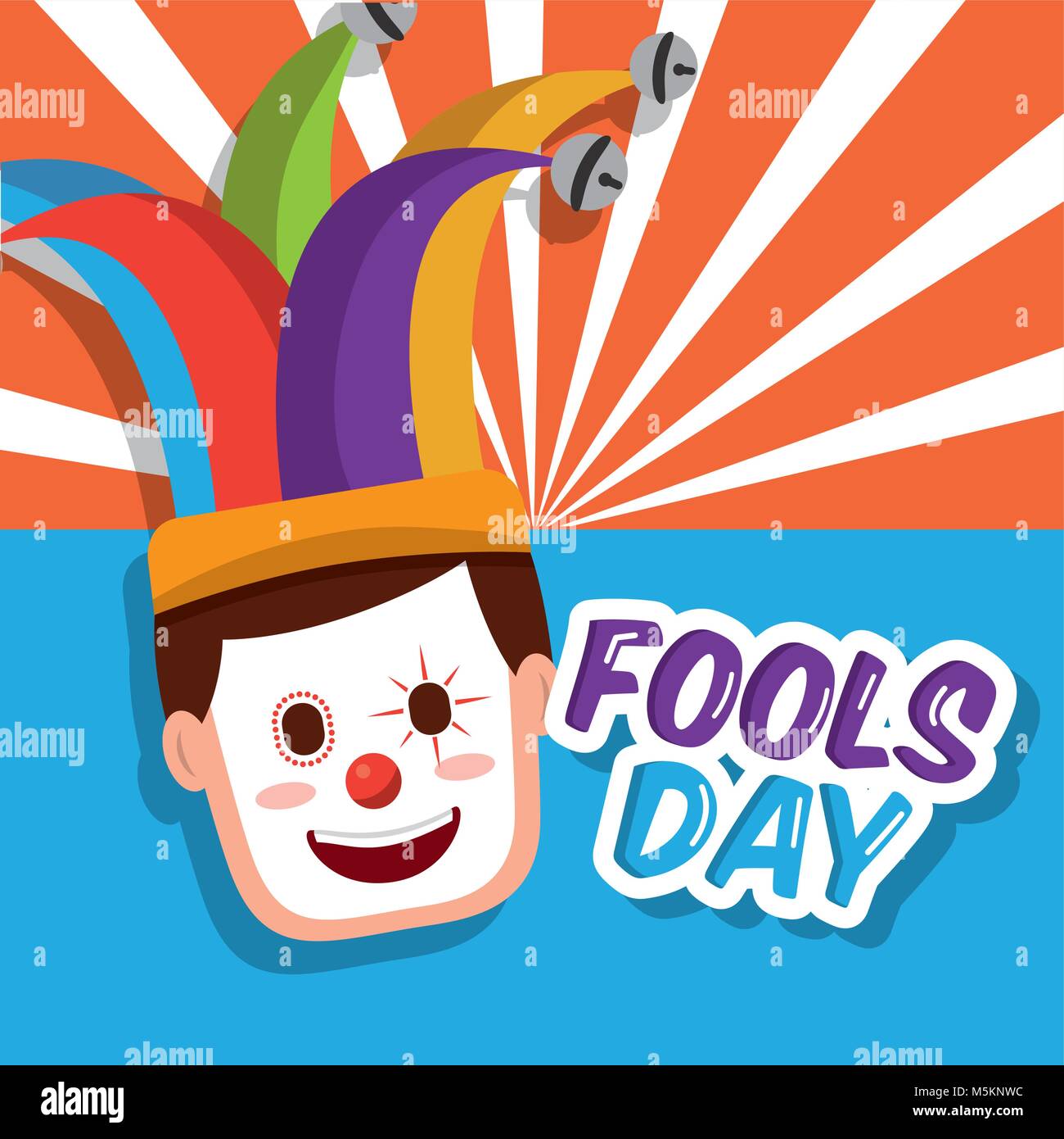 clown mask happy jester hat fools day Stock Vector Image & Art - Alamy