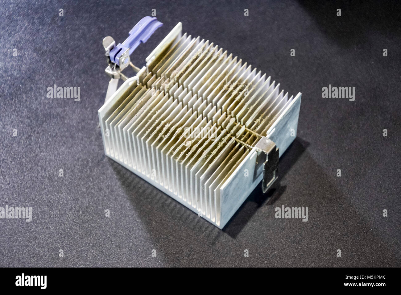 Dirty dusty radiator computer processor. Details of the computer's ...