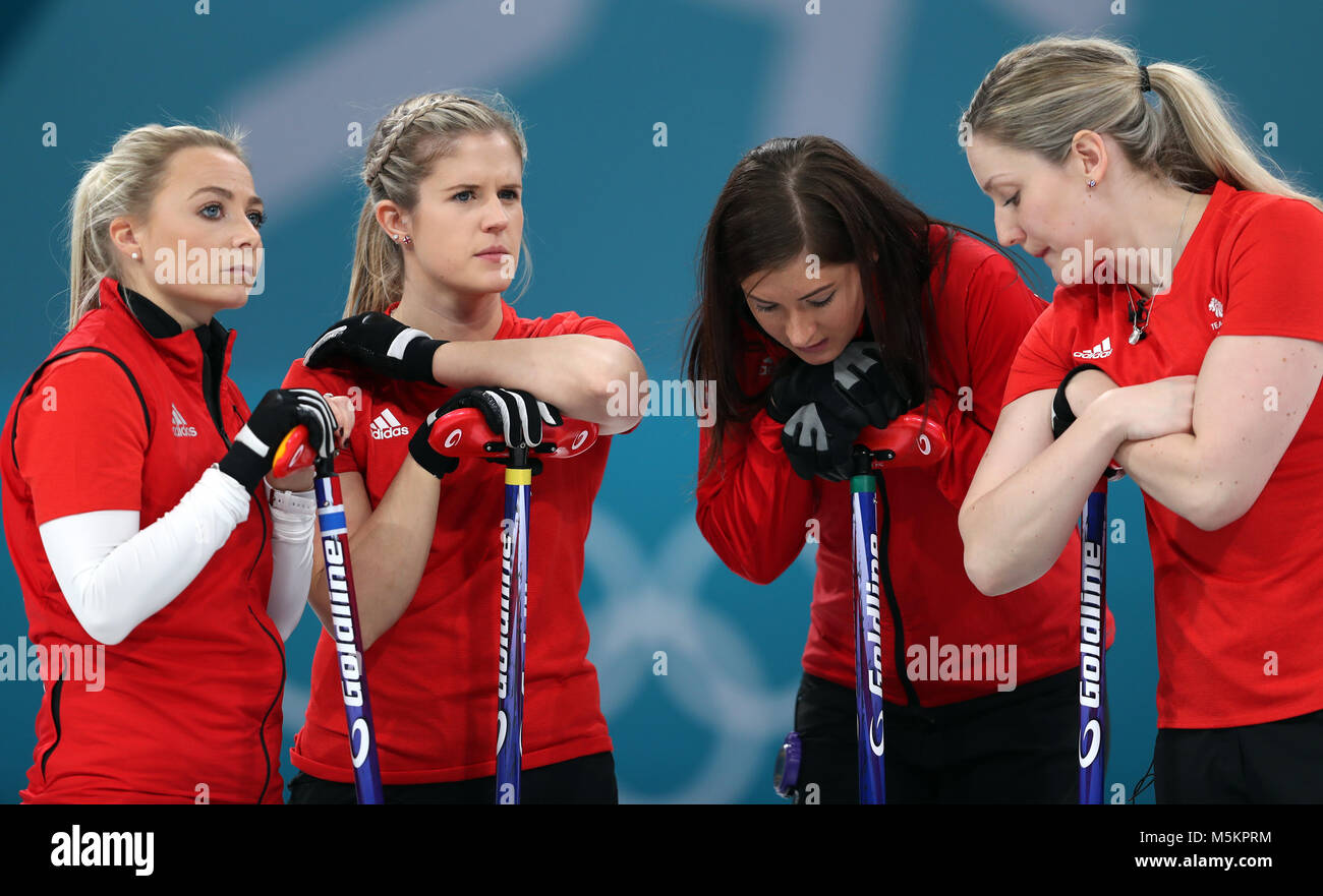 Great Britain's skipper Eve Muirhead (second right) and team mates Anna ...