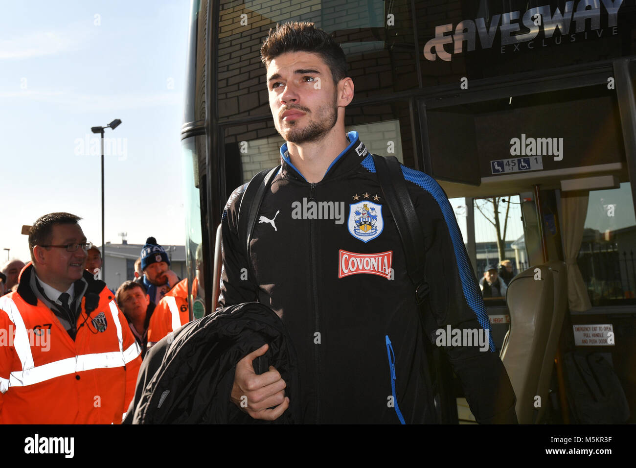 Huddersfield Town's Christopher Schindler arrives for the Premier ...