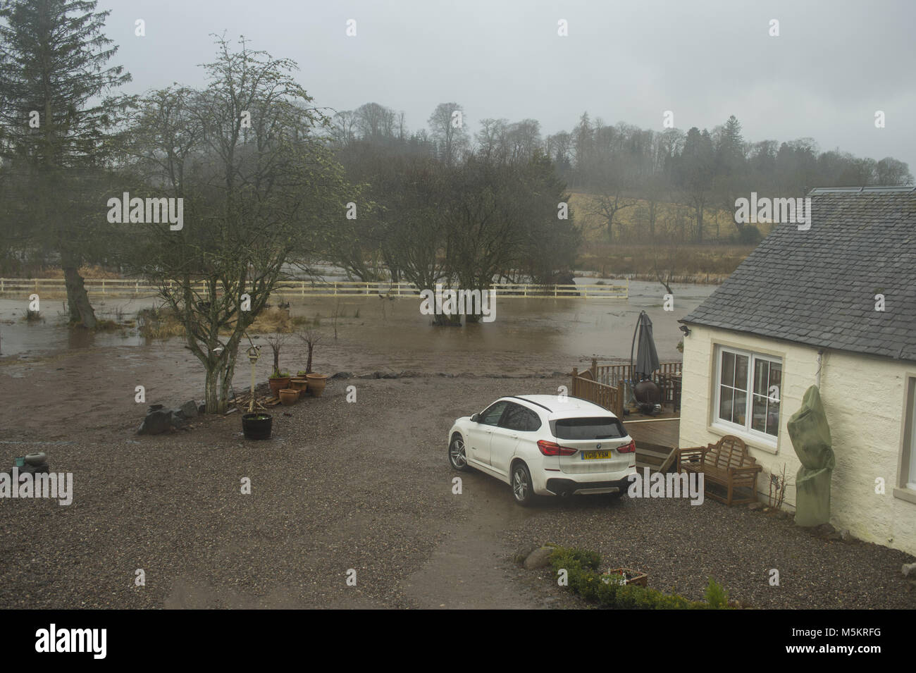 As the snow melts and heavy rainful Bankfoot residents in Tayside are ...