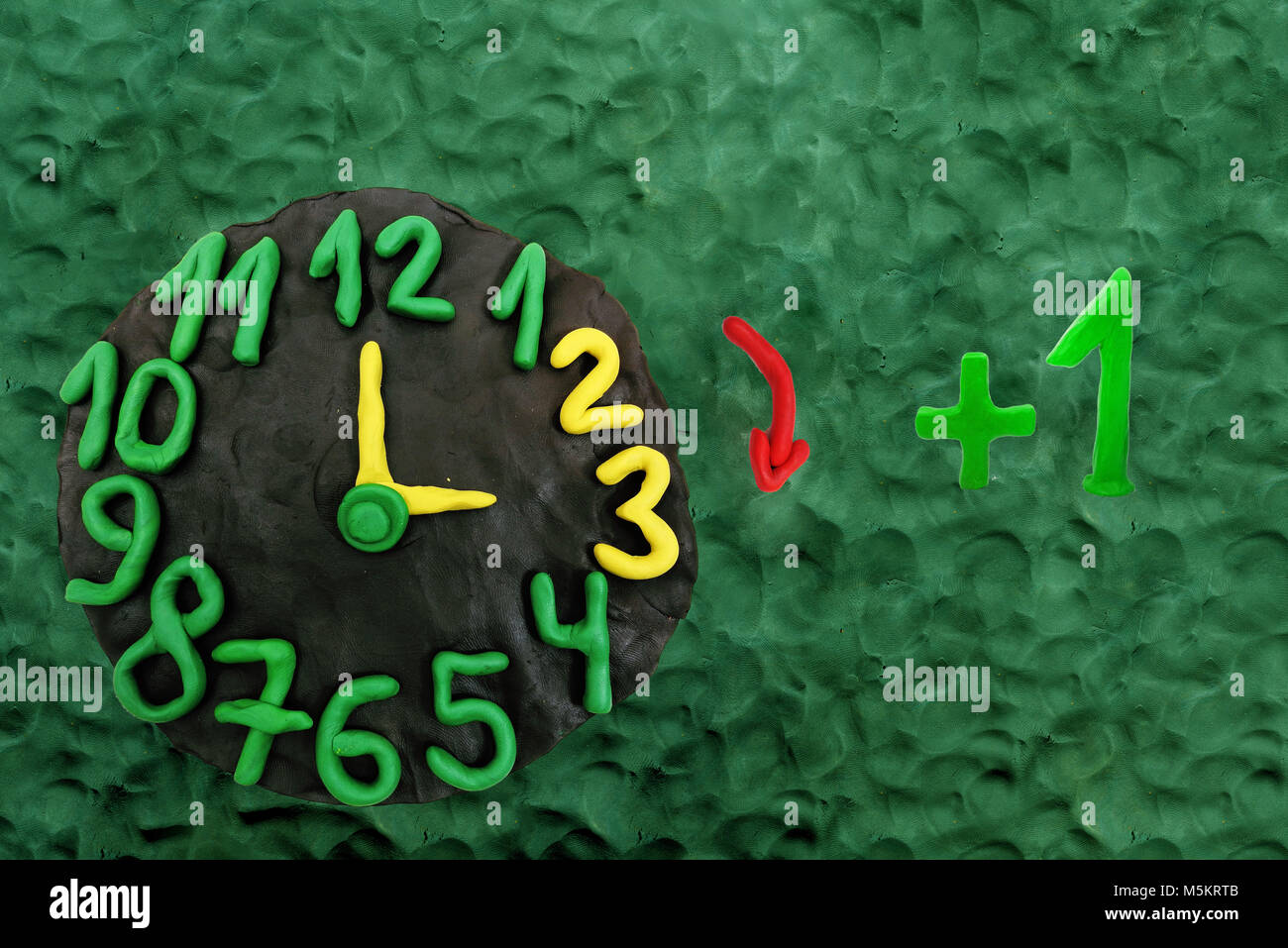 Daylight Saving Time. DST. Wall Clock going to winter time. Turn time ...