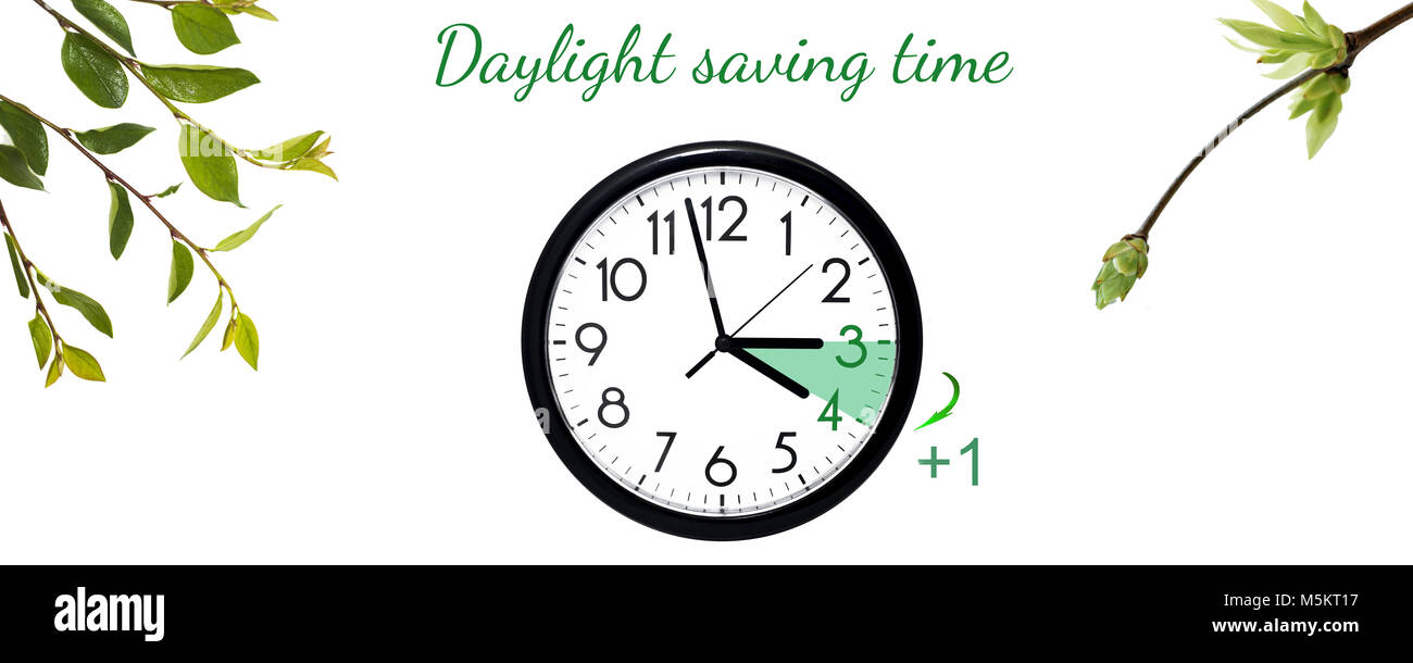 Daylight Saving Time. DST. Wall Clock going to winter time. Turn time ...
