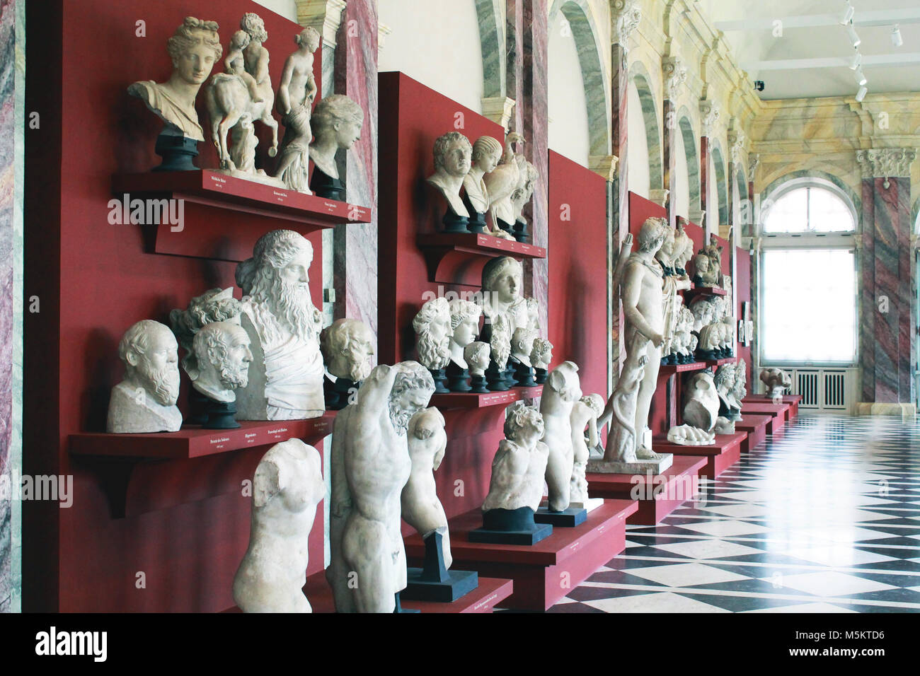 Sculptures in Dresden gallery of old masters Stock Photo - Alamy