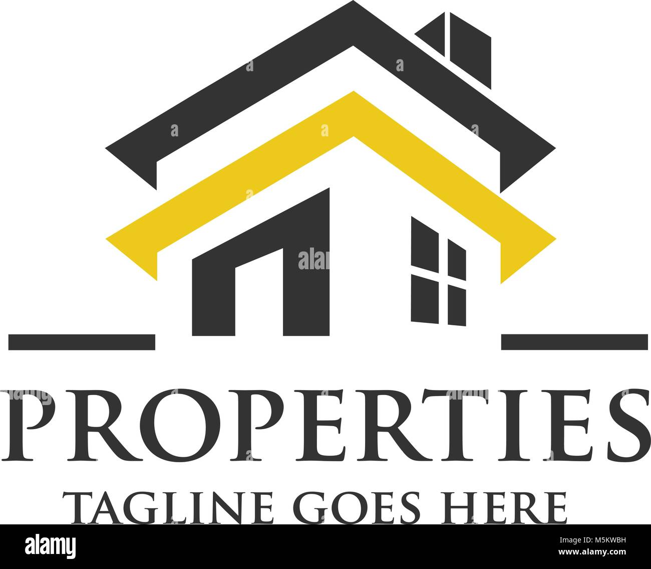 elegant and modern real estate logo with hidden object and negative ...