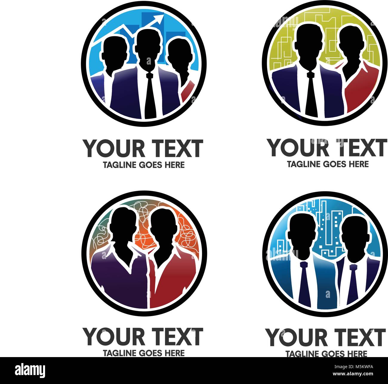 Business people silhouette vector logo Stock Vector Image & Art - Alamy