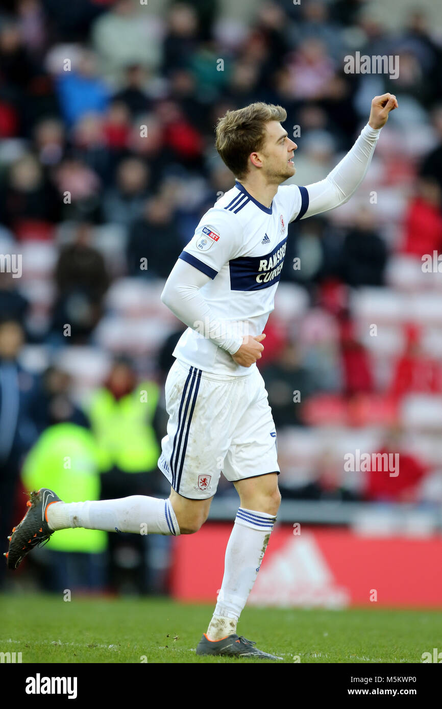 Middlesbrough's Patrick Bamford celebrates scoring his side's first ...