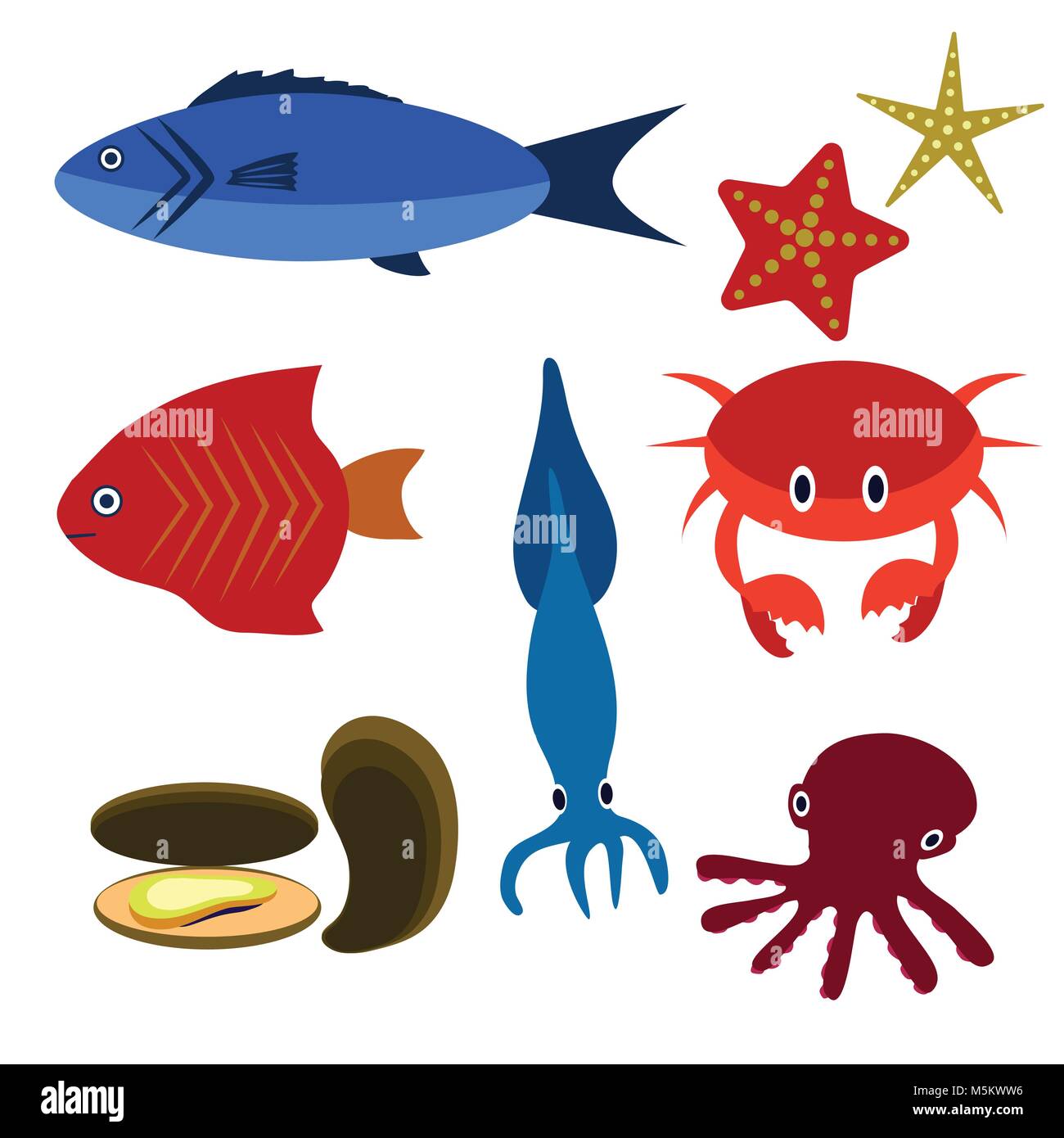 Seaanimal Stock Vector Images - Alamy