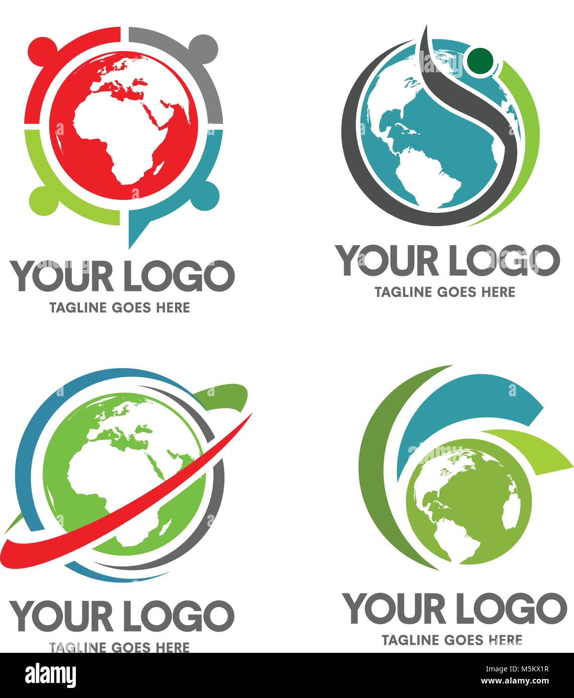 elegant simple Globe and travel logo concept Stock Vector Image & Art ...