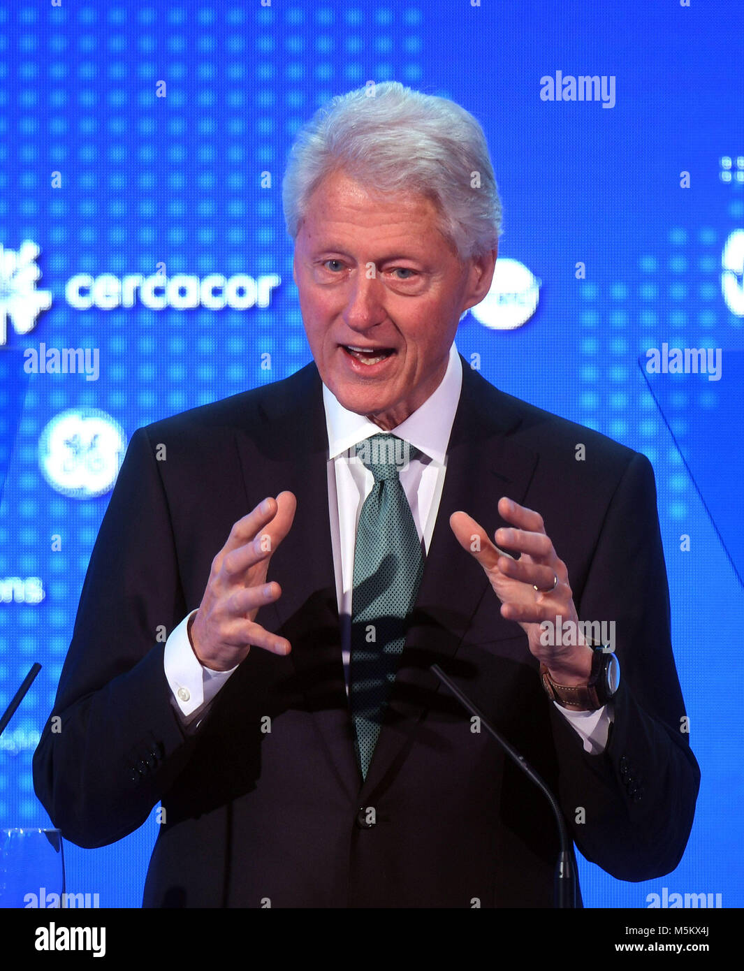 Former US President Bill Clinton delivers a speech at the World Patient ...