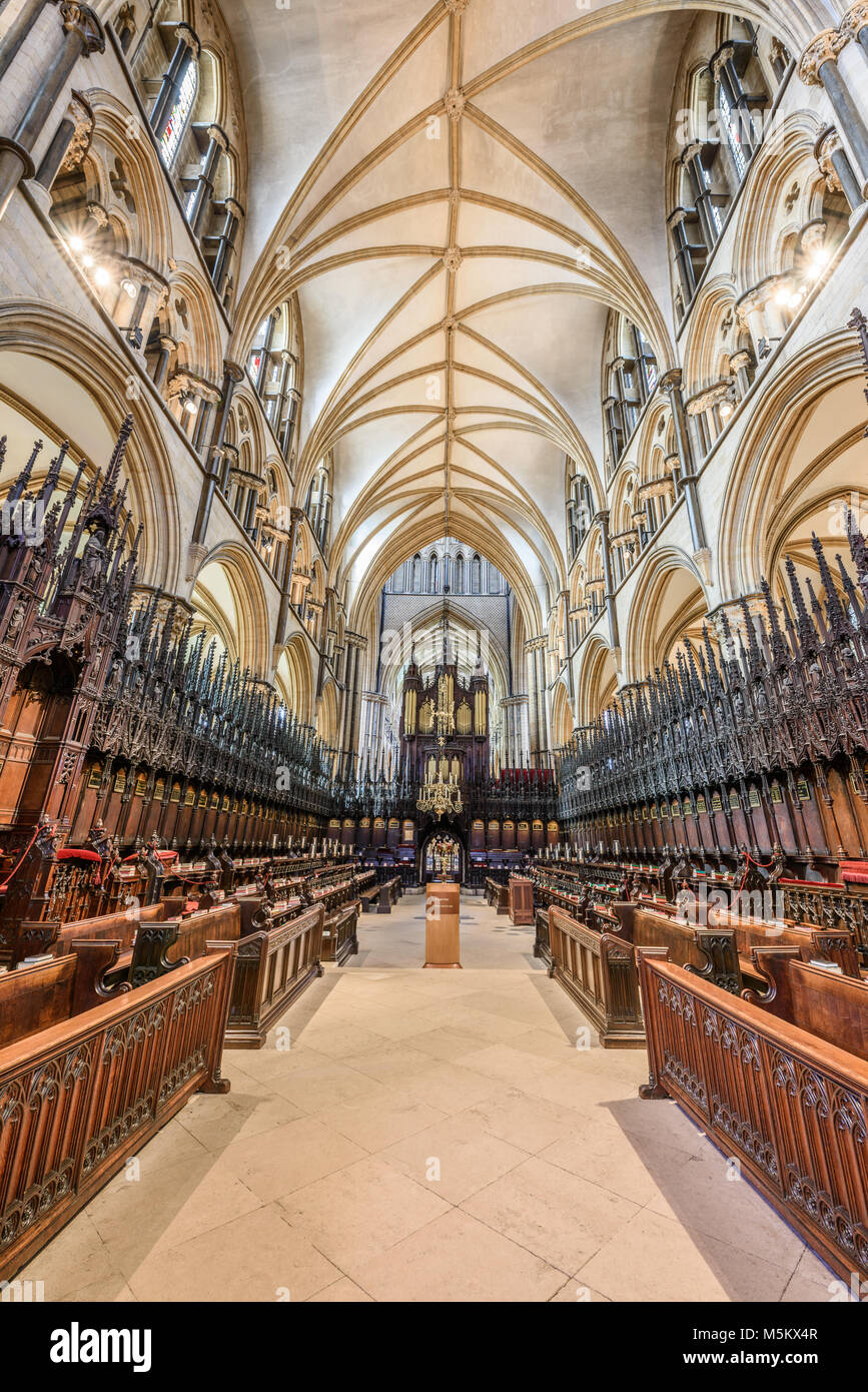 The choir at the medieval christian cathedral built by the normans at ...