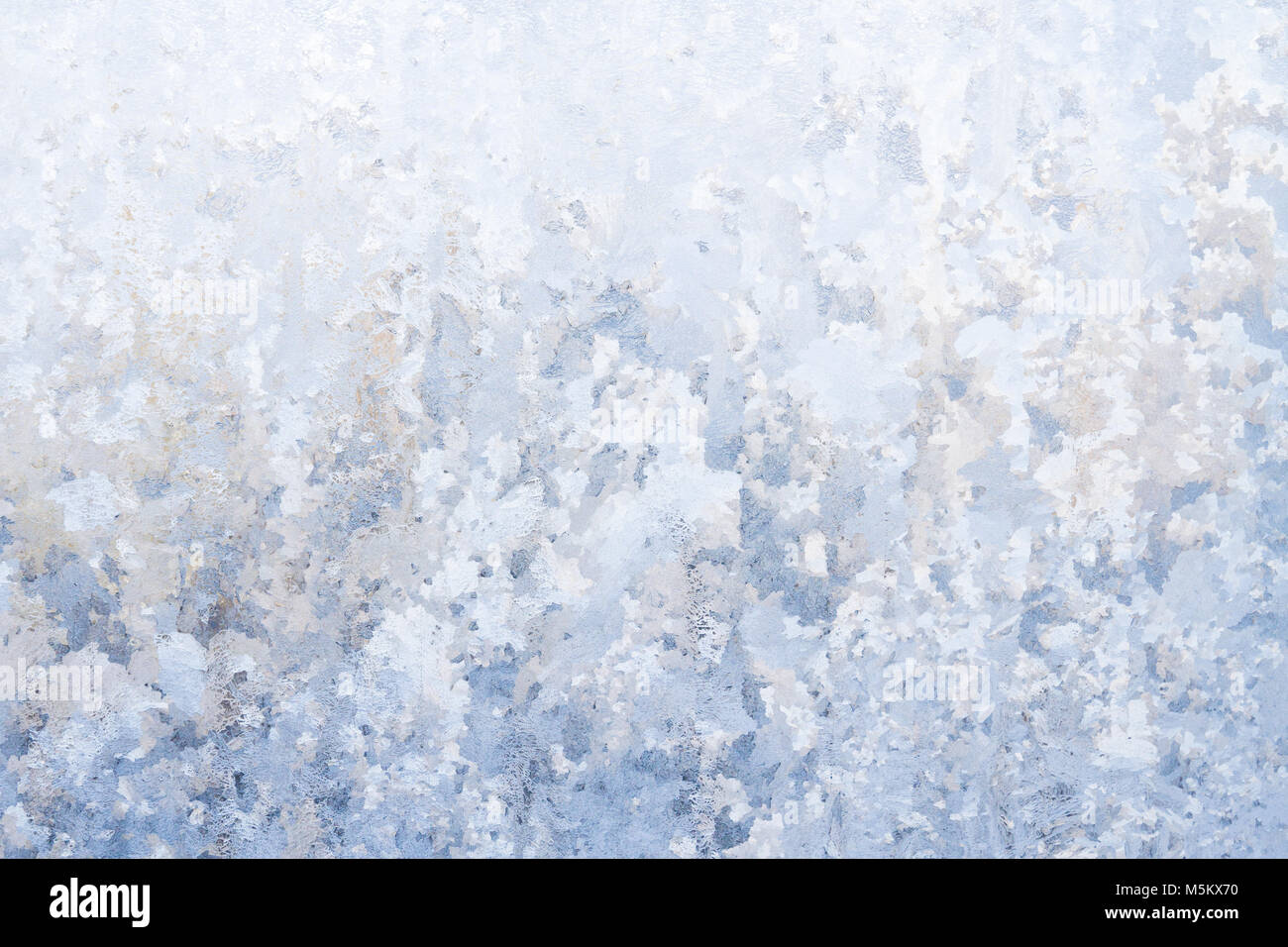 Winter frosty patterns on the frozen ice window Stock Photo - Alamy