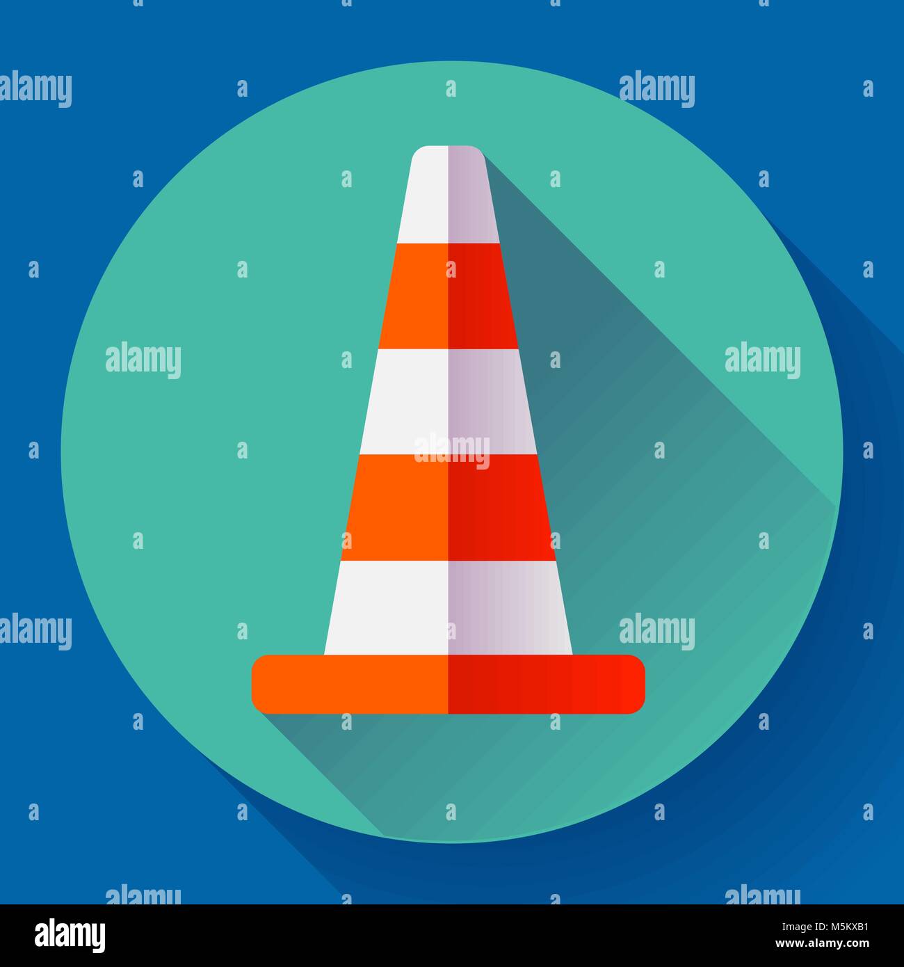 Road barrier flat color Stock Vector Images - Alamy