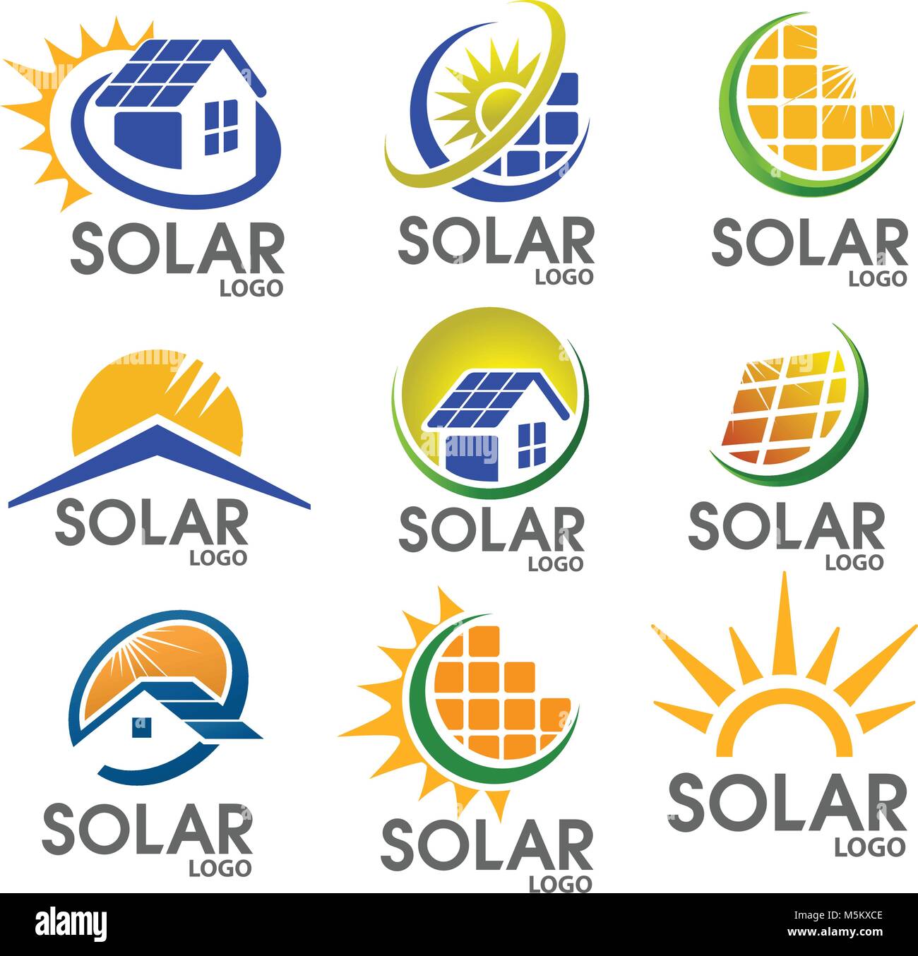 Solar logo hi-res stock photography and images - Alamy