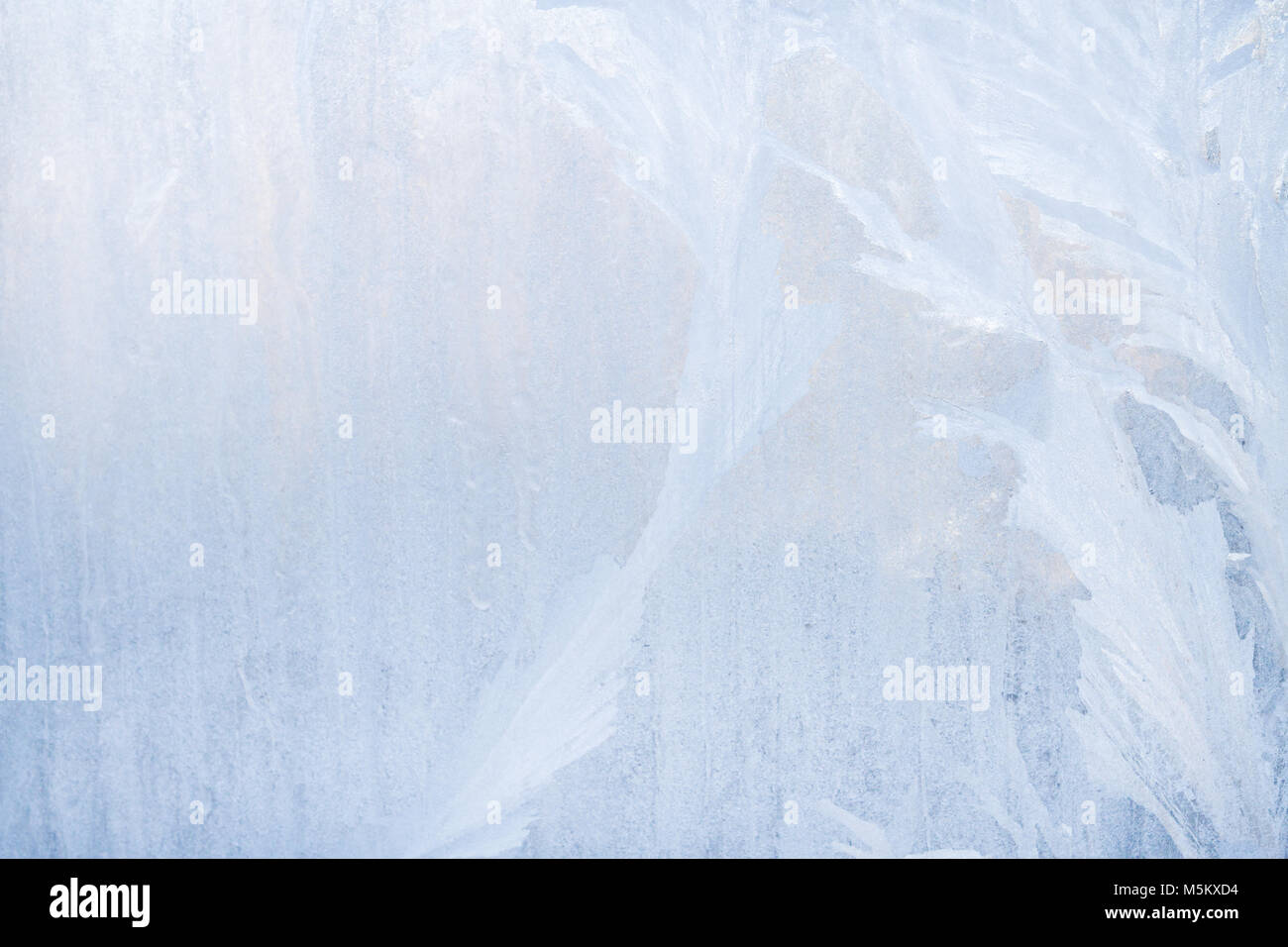 Winter frosty patterns on the frozen ice window Stock Photo - Alamy