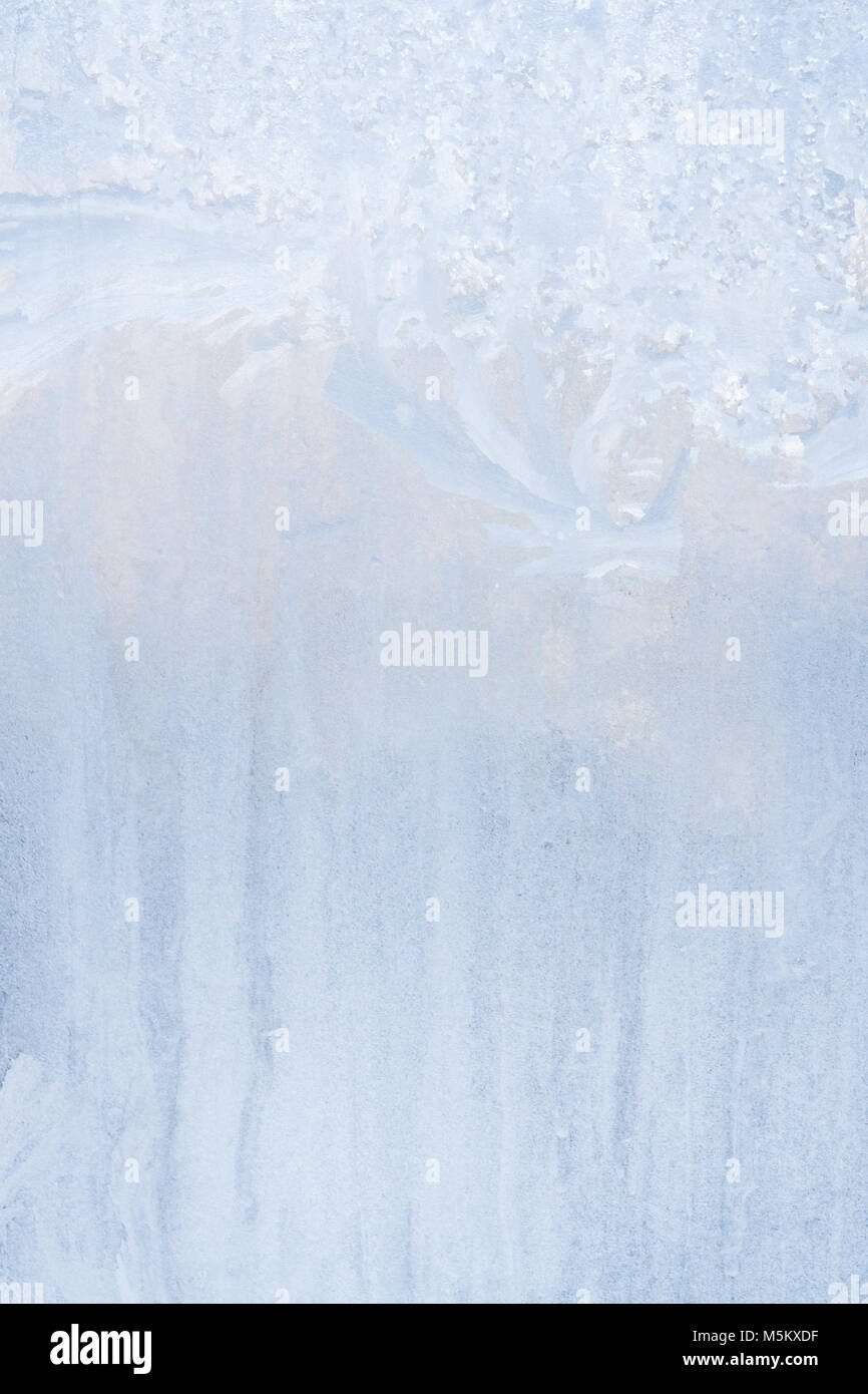 Winter frosty patterns on the frozen ice window Stock Photo - Alamy