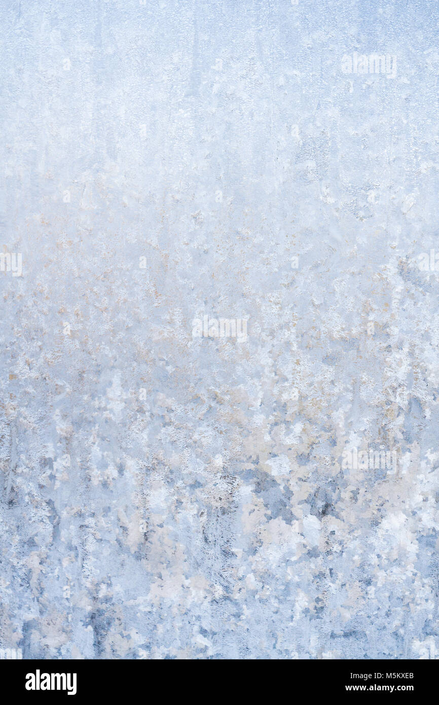 Winter frosty patterns on the frozen ice window Stock Photo - Alamy