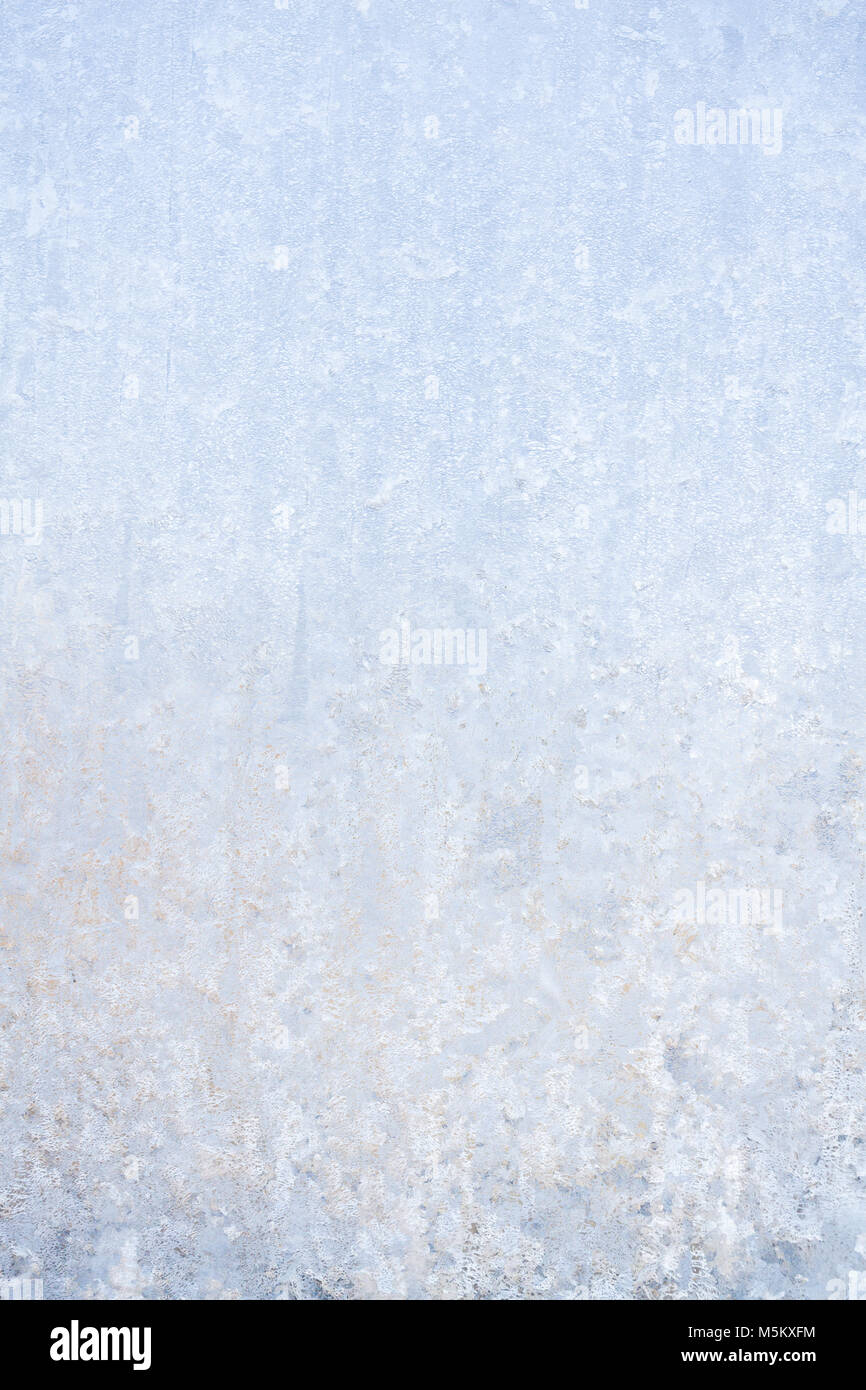 Winter frosty patterns on the frozen ice window Stock Photo - Alamy