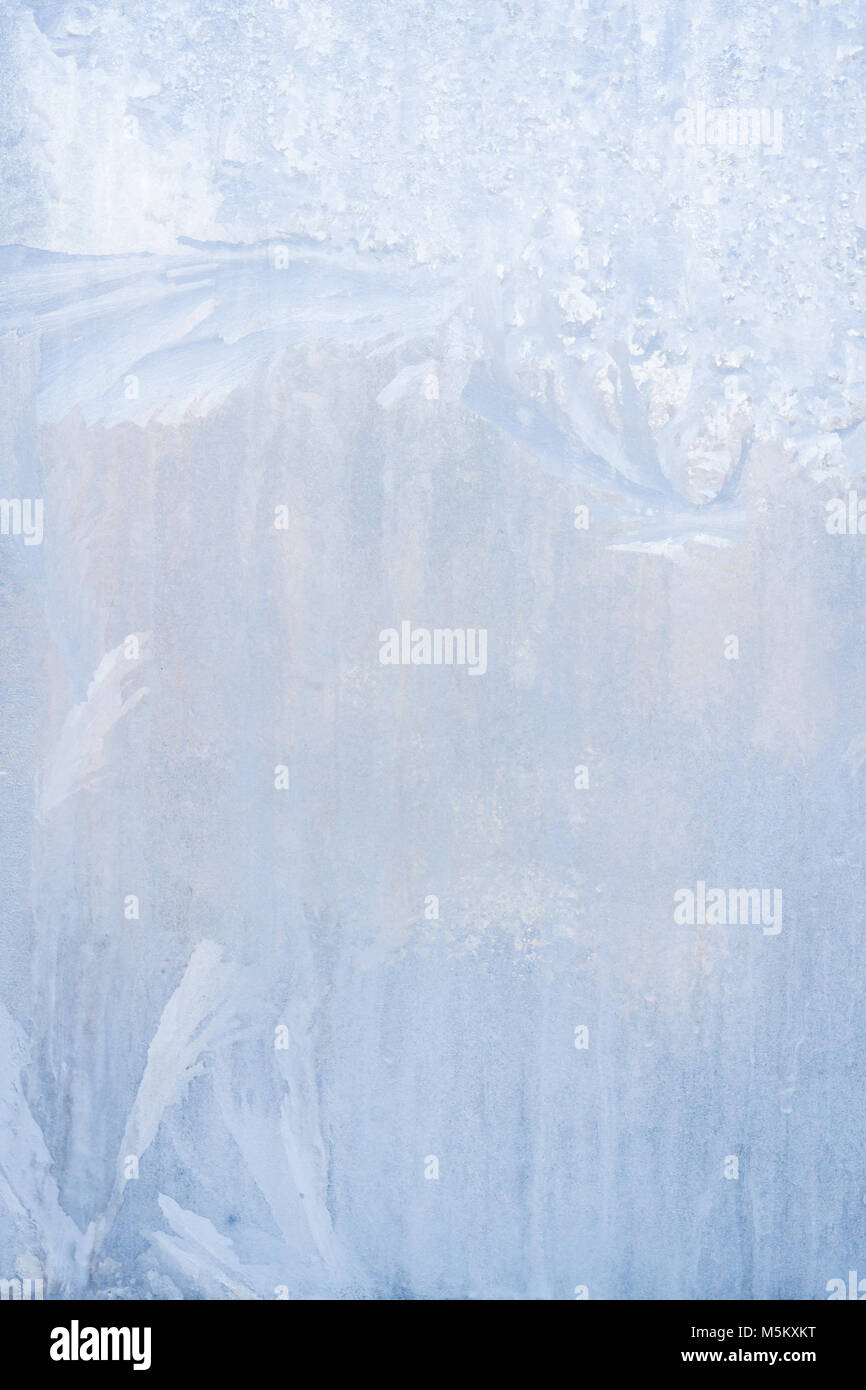 Winter frosty patterns on the frozen ice window Stock Photo - Alamy