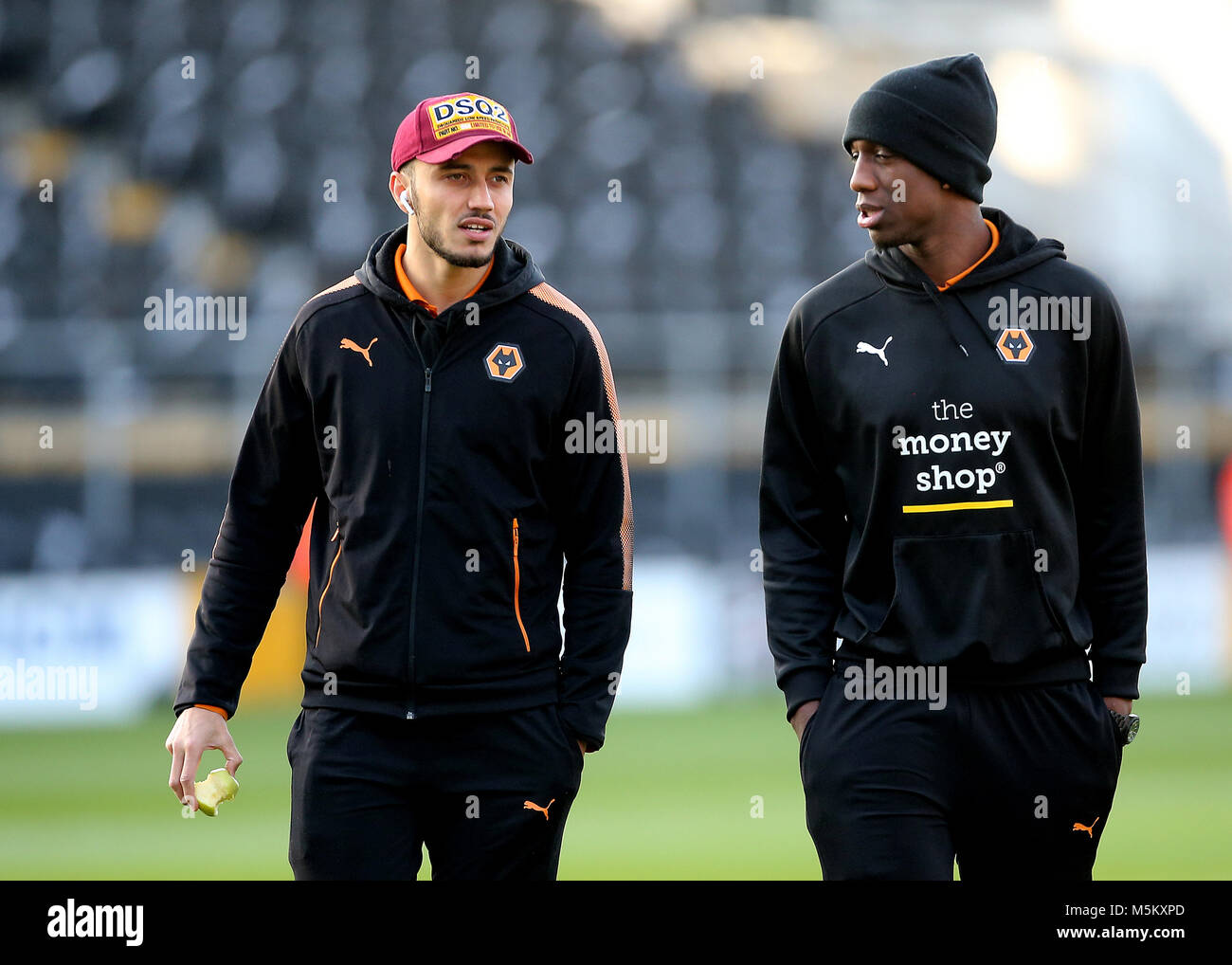 Wolves' Willy Boly (right) and Romain Saiss take a look at the Craven ...