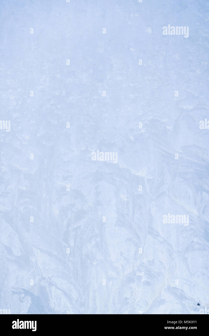 Winter frosty patterns on the frozen ice window Stock Photo - Alamy