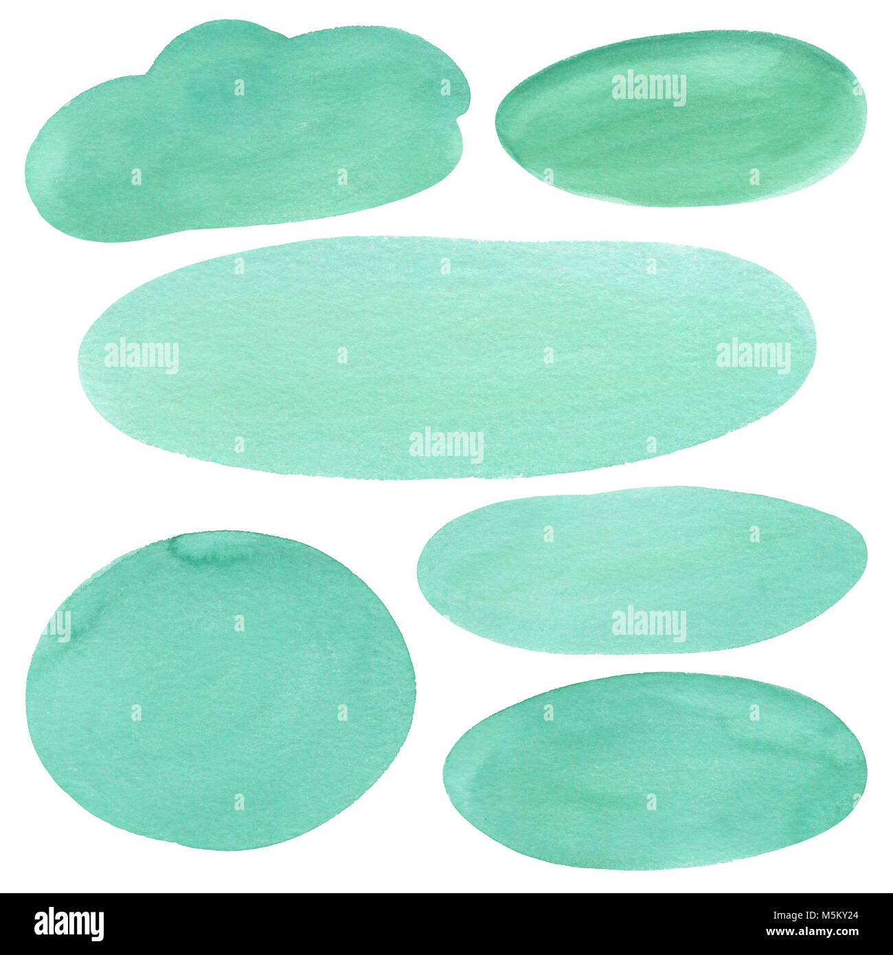 Hand drawn watercolor shapes Stock Photo - Alamy