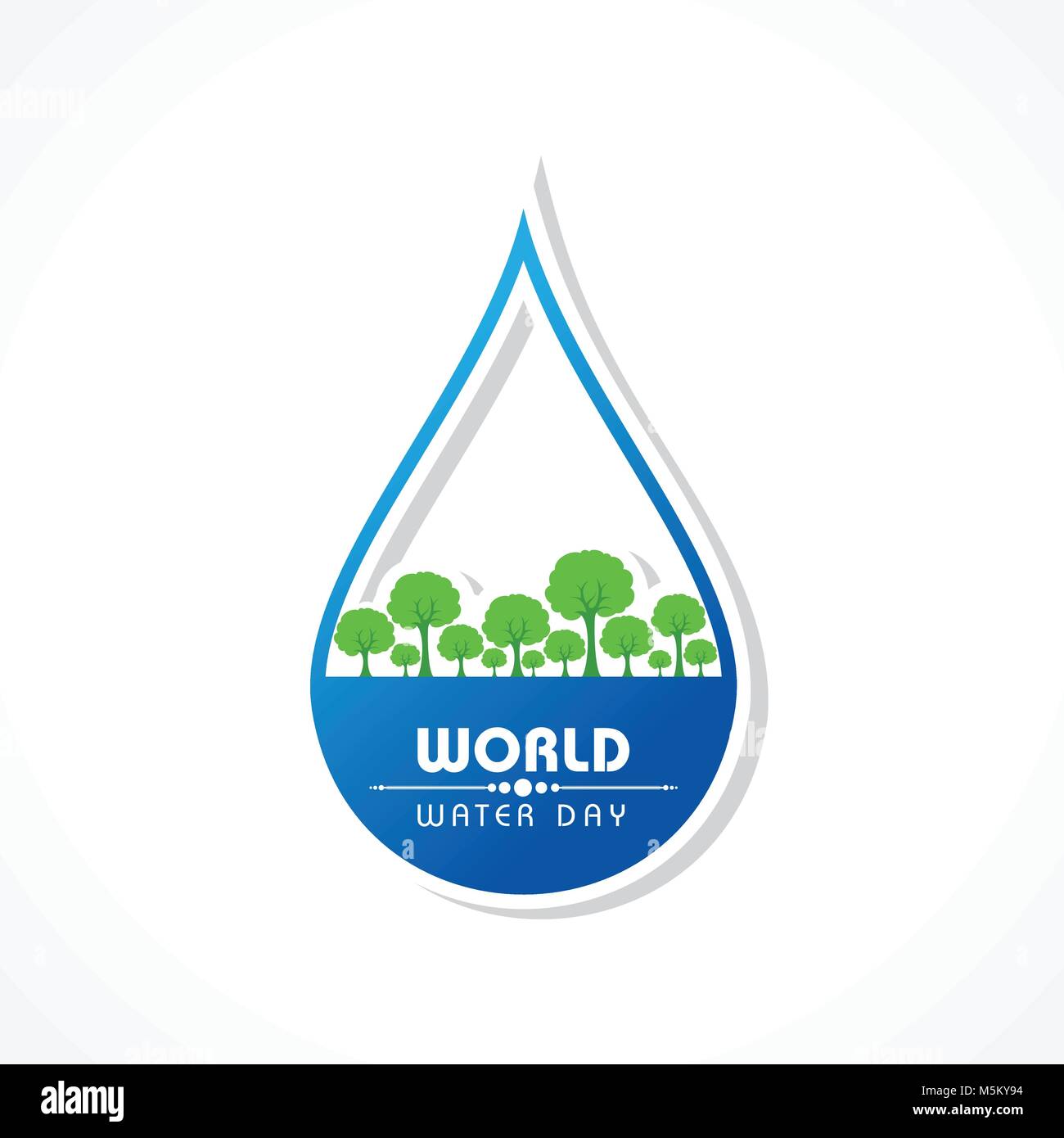 Save Nature Concept World Water Day Stock Vector Stock Vector Image