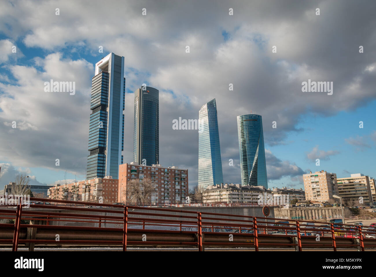 Skyscrapers of Madrid Stock Photo - Alamy
