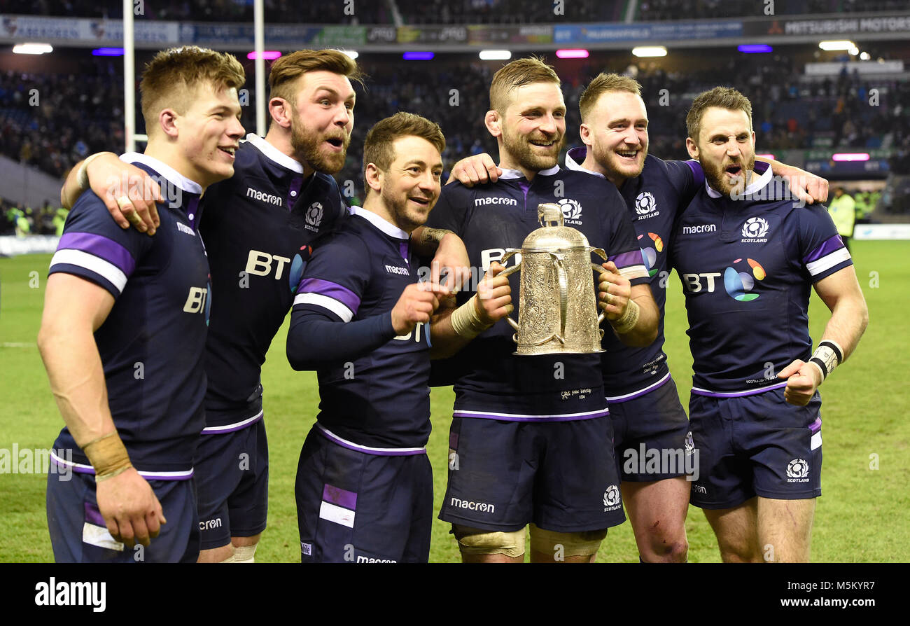 Scotland's Huw Jones, Ryan Wilson, Greg Laidlaw, John Barclay, Stuart ...