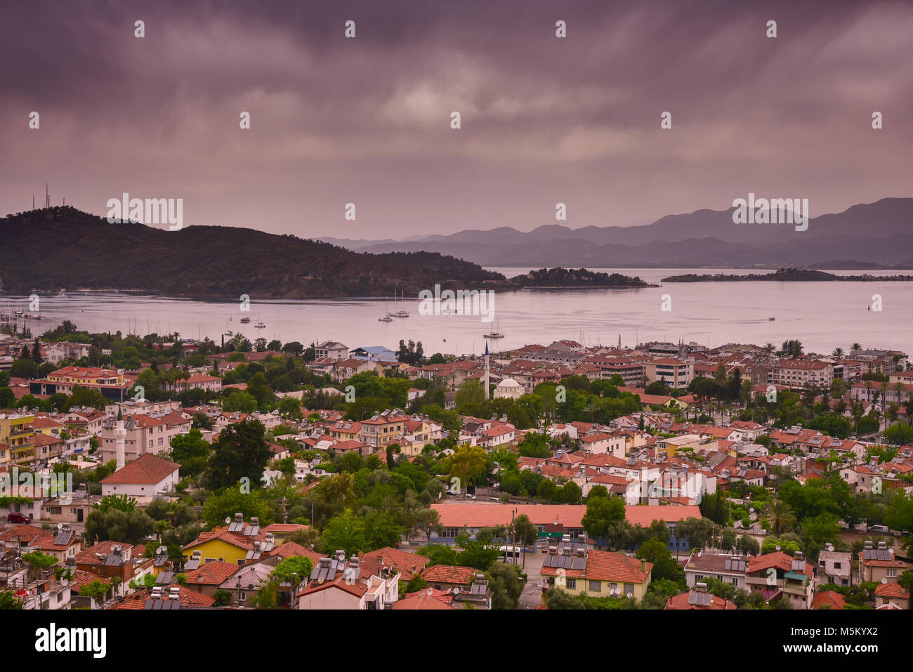 Fethiye, Turkey - May 09, 2017: Landscape of Fethiye city, photo taken ...
