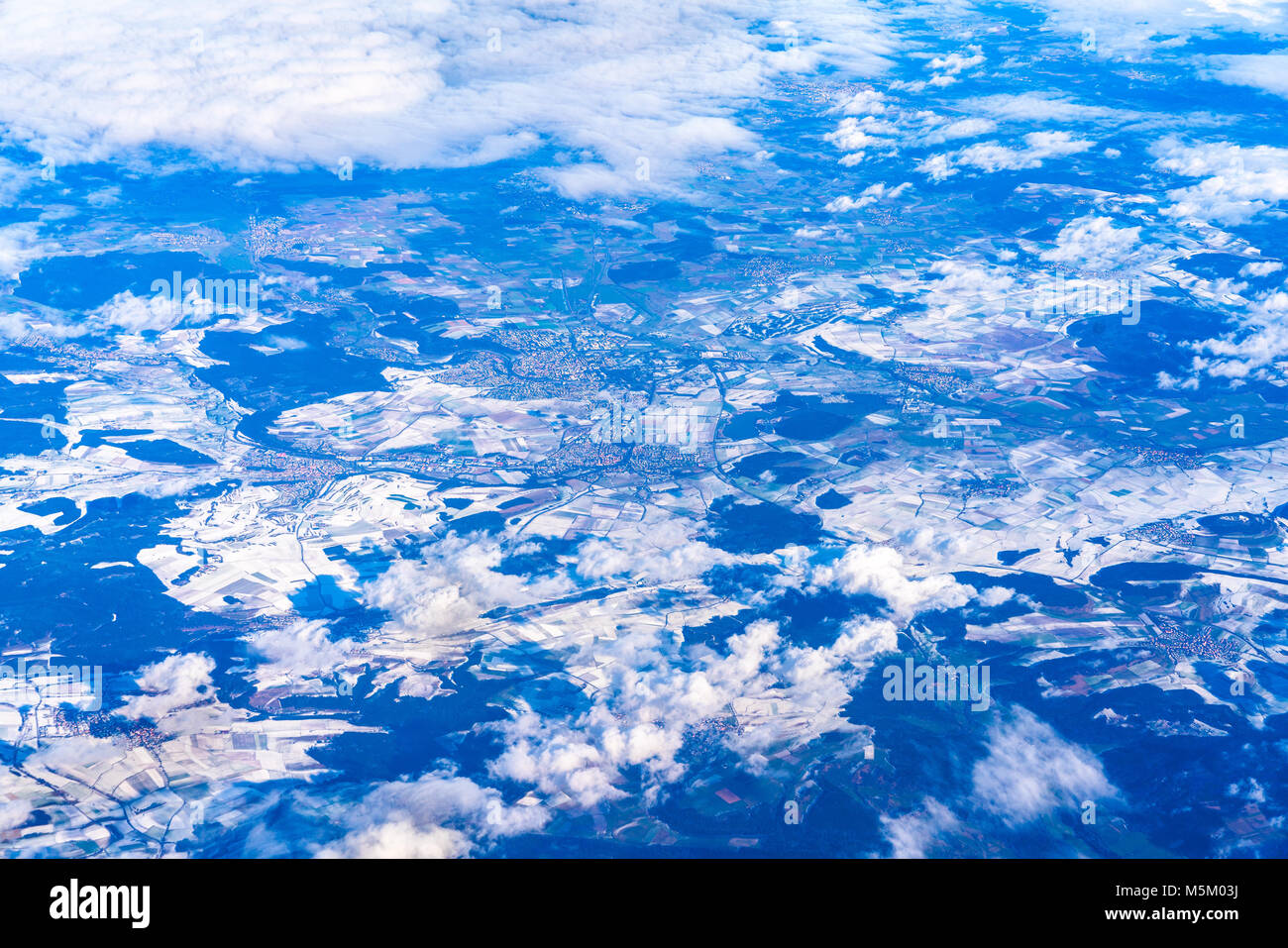 Flying above Swabian Alps in winter. Germany Stock Photo - Alamy