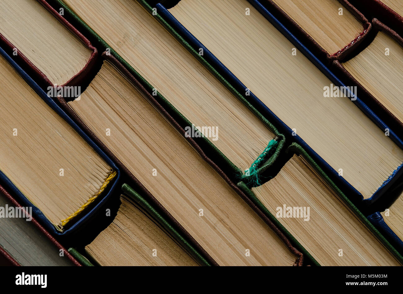 Many old books, top view, like background. The concept of education. A ...