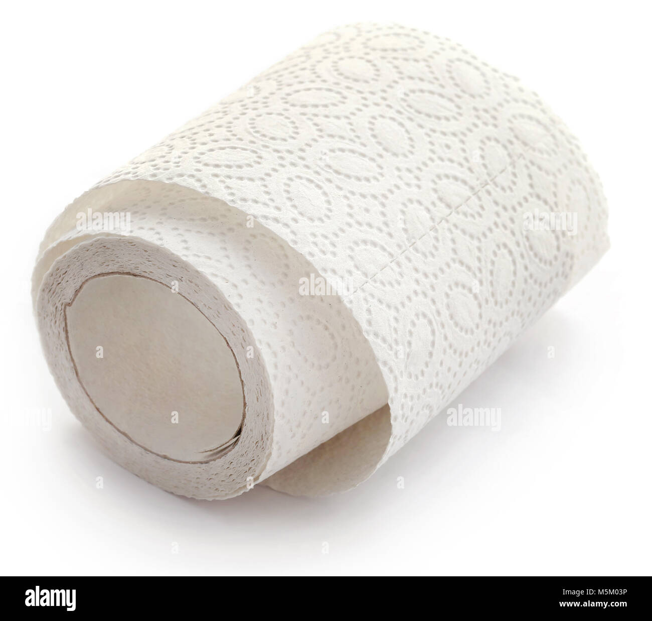 Tissue roll over white background Stock Photo - Alamy