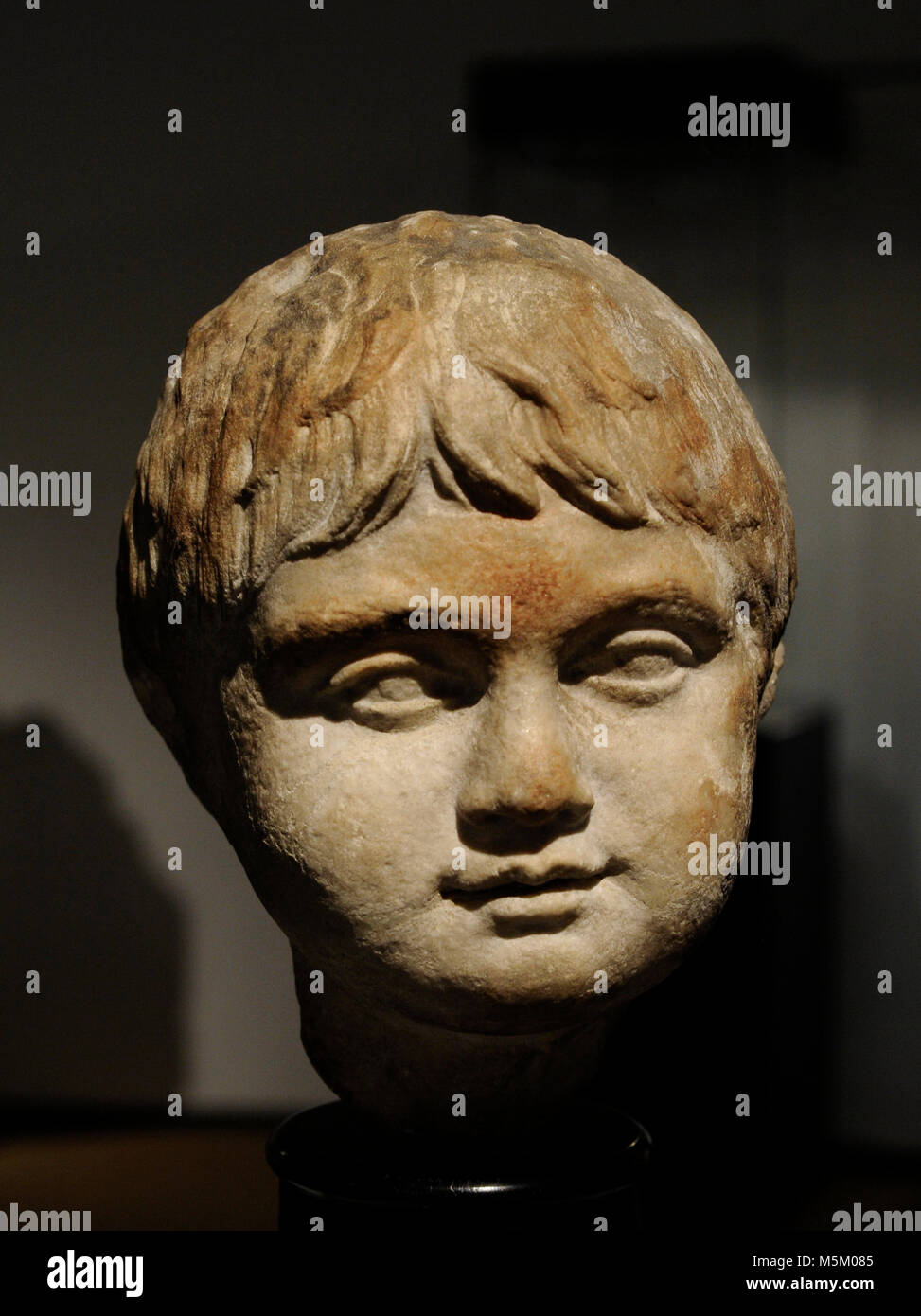 Bust of a boy about three years old. Roman funerary monument. 1st ...
