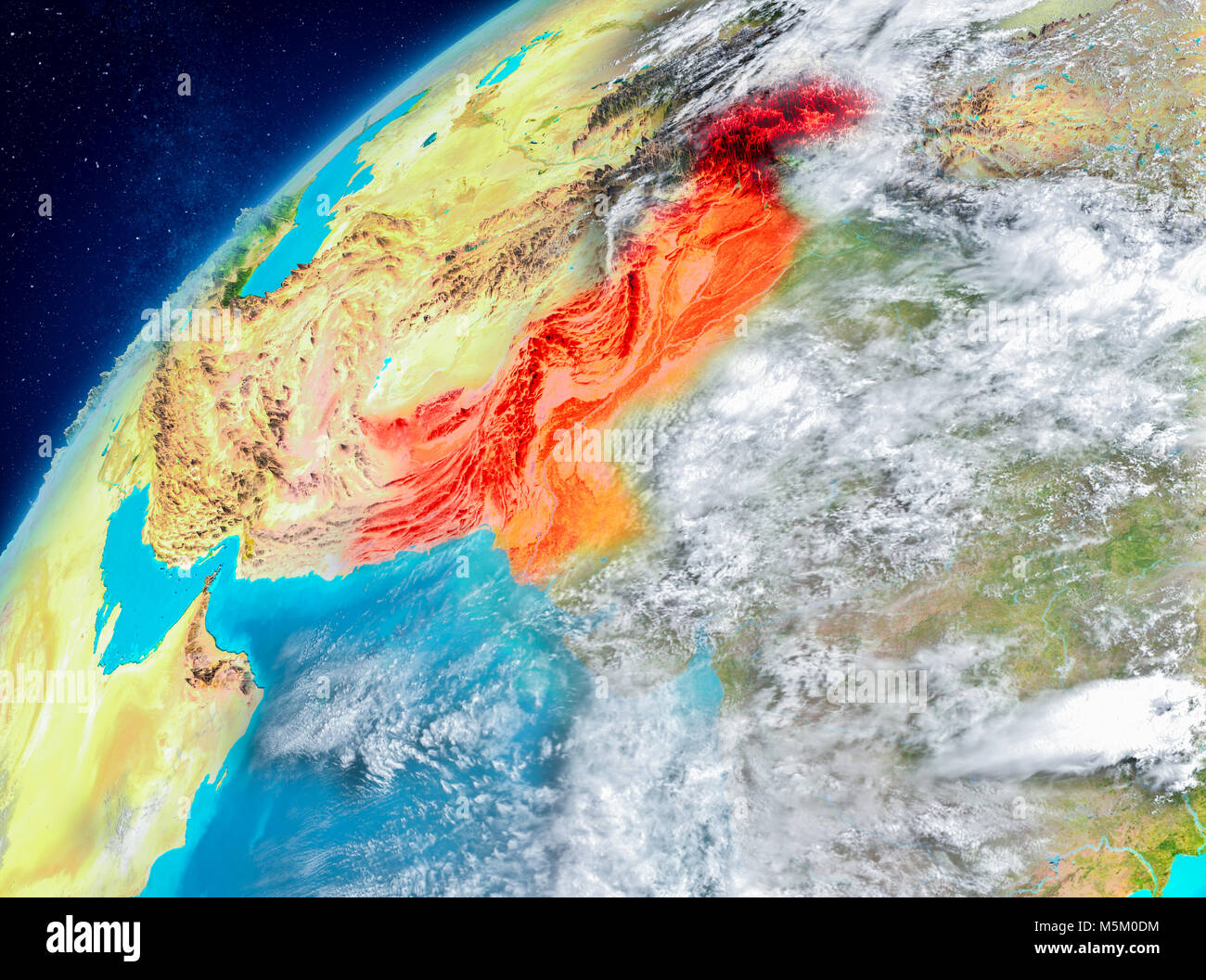 Satellite view pakistan country hi-res stock photography and images - Alamy