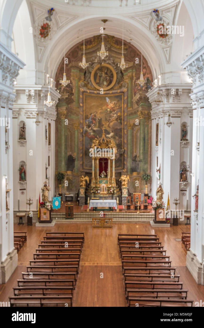 Nice view inside Jesuit church of Toledo Stock Photo - Alamy