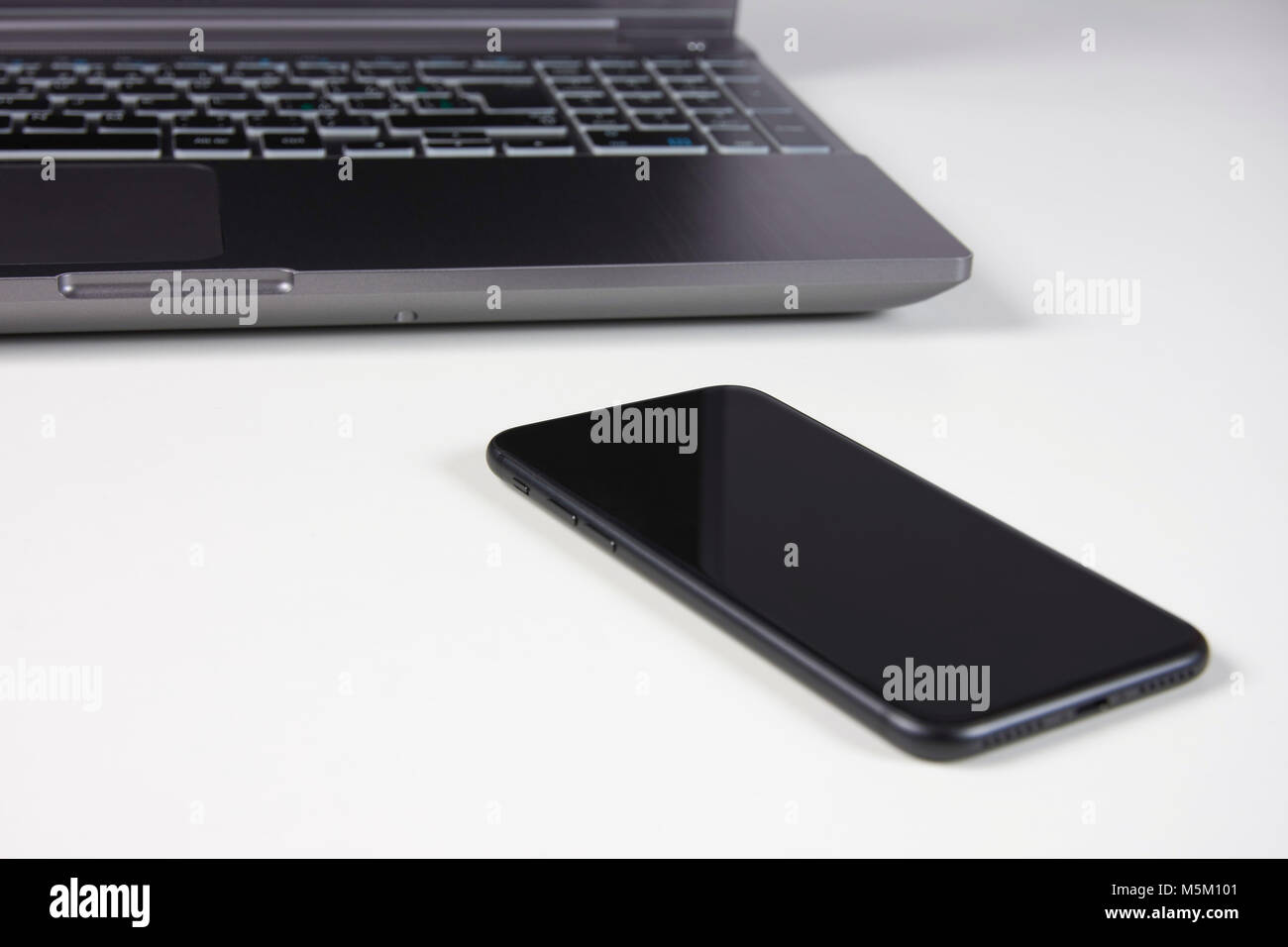 Mobile on white table hi-res stock photography and images - Alamy