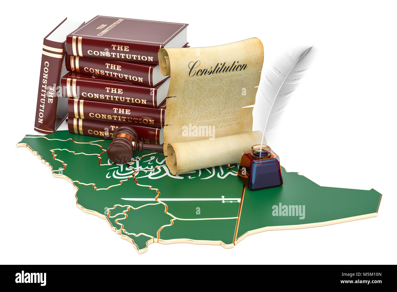 Constitution of Saudi Arabia concept, 3D rendering Stock Photo - Alamy